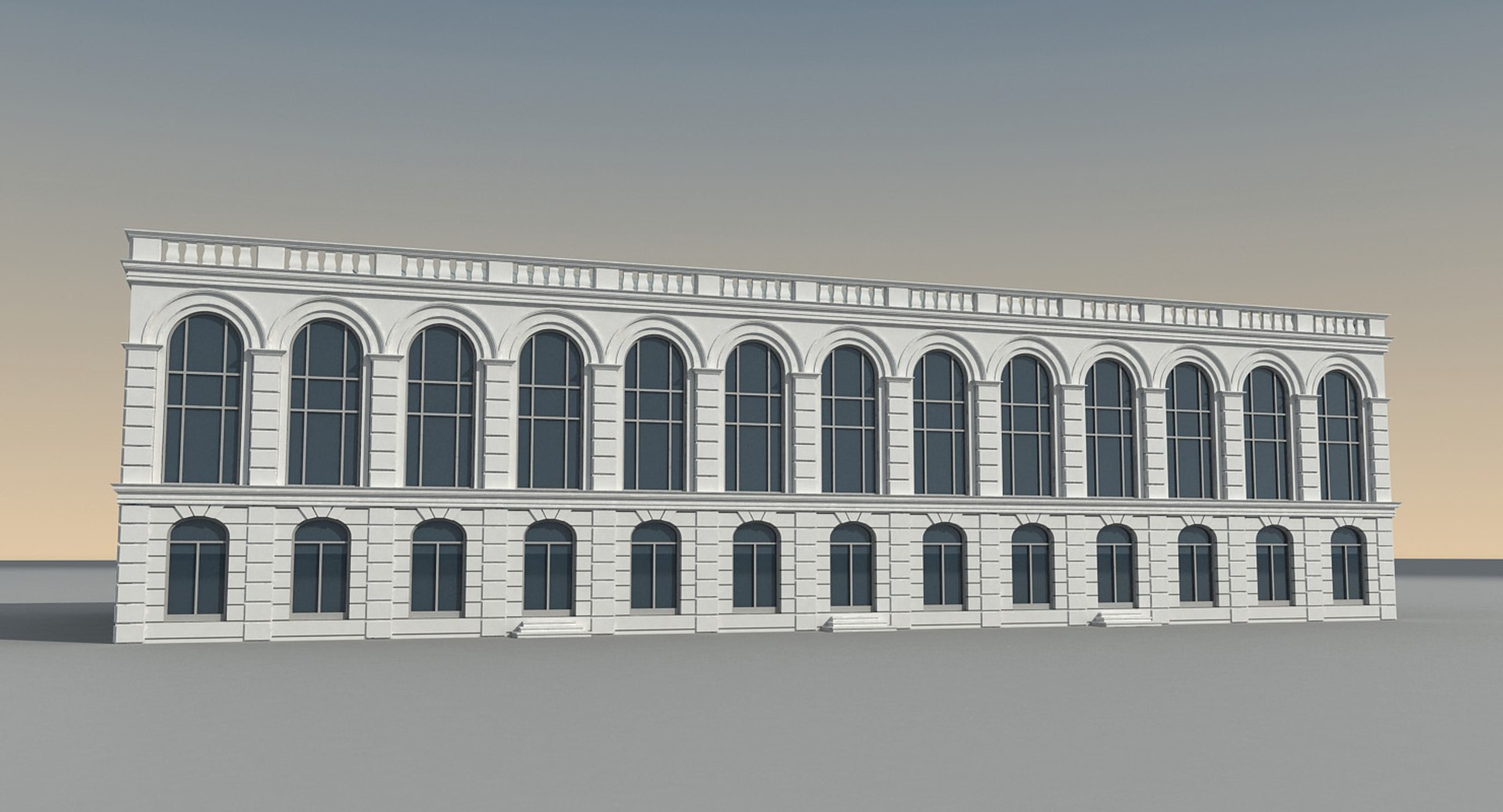 European Building Europe 3d Model