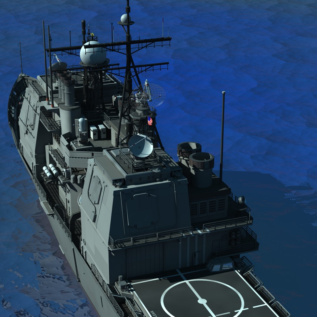 Aegis Navy Ship Cg-70 3d Model