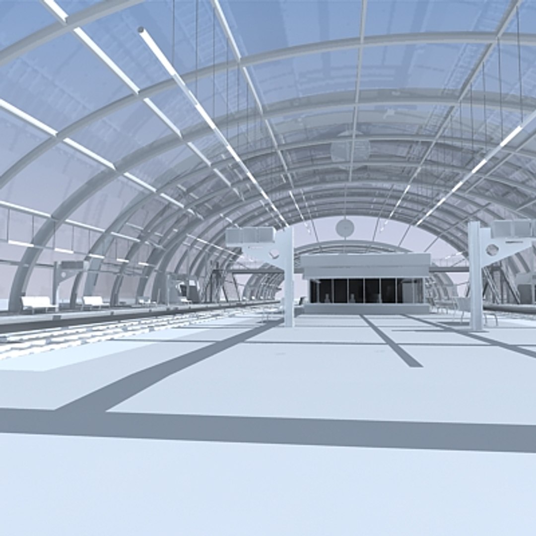 3d Model Train Station