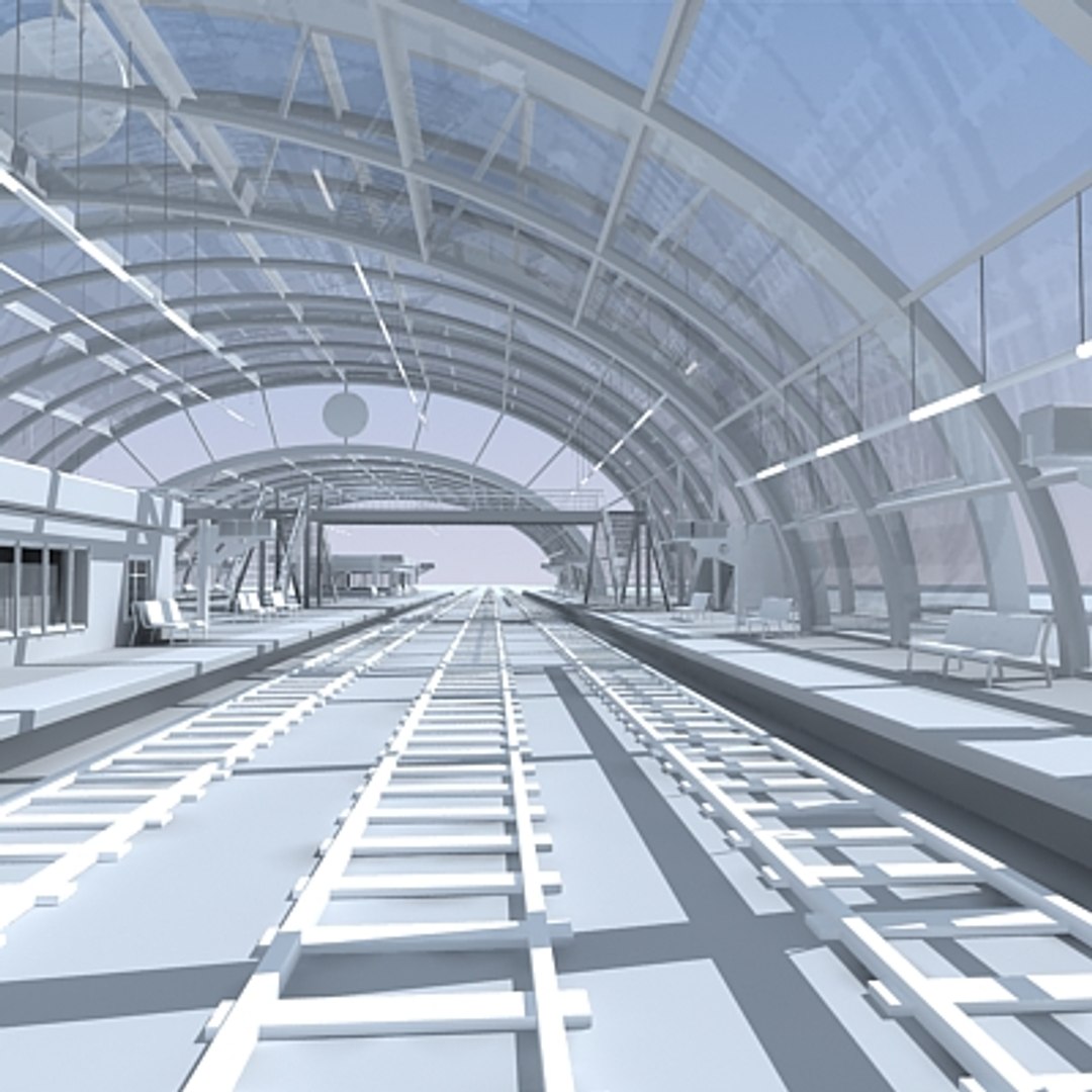 3d Model Train Station
