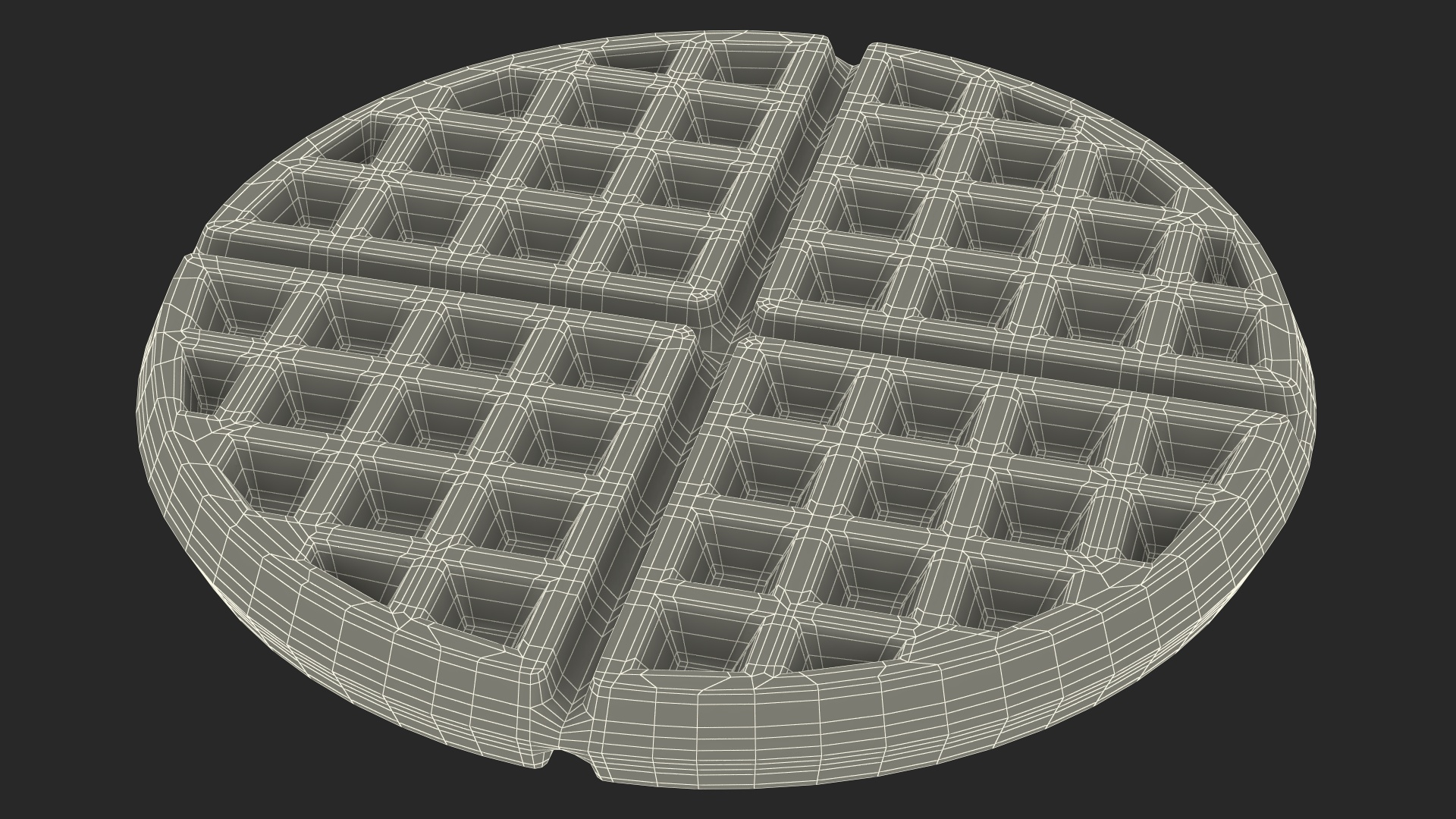 3D Round Waffle - TurboSquid 2018627