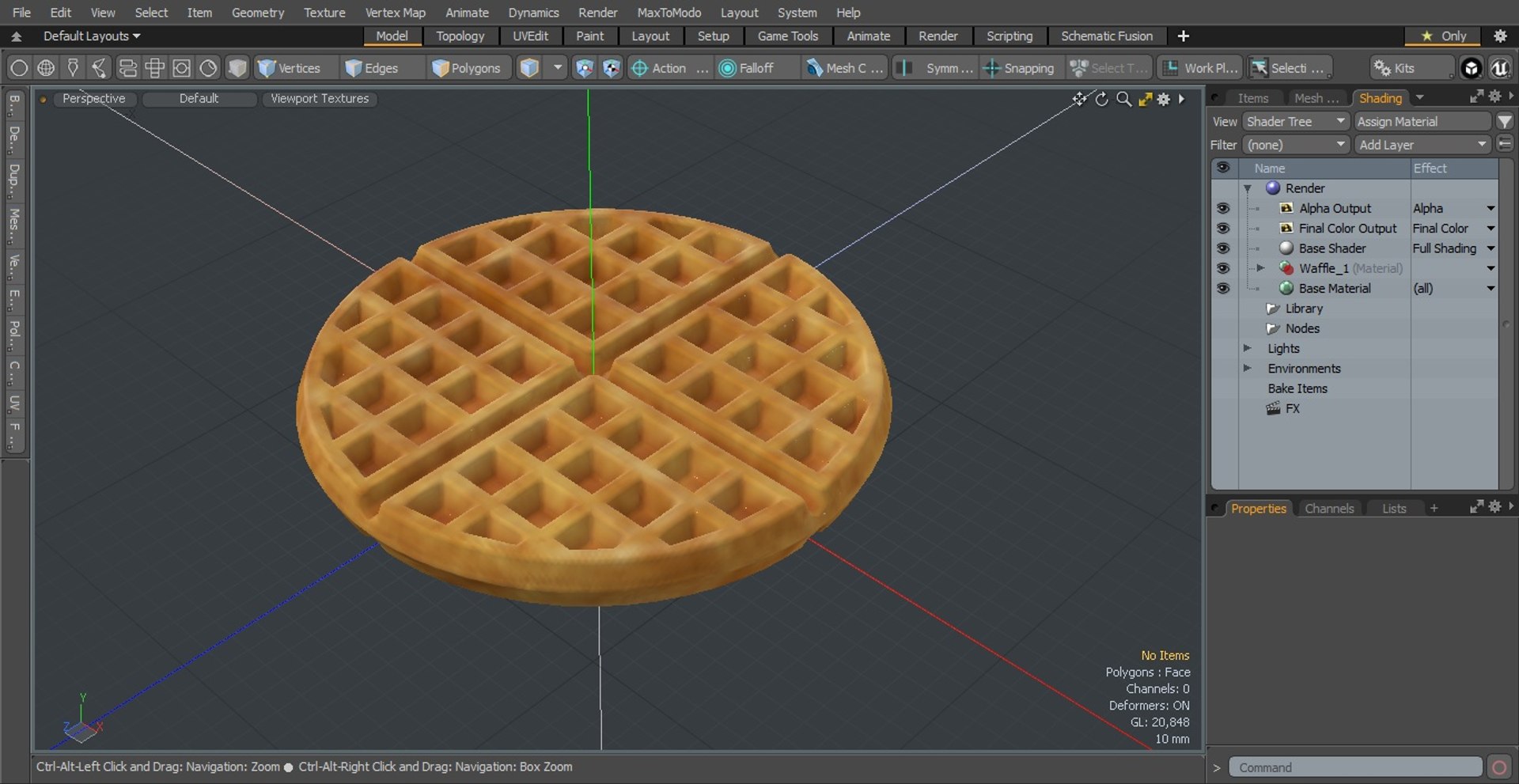3D Round Waffle - TurboSquid 2018627