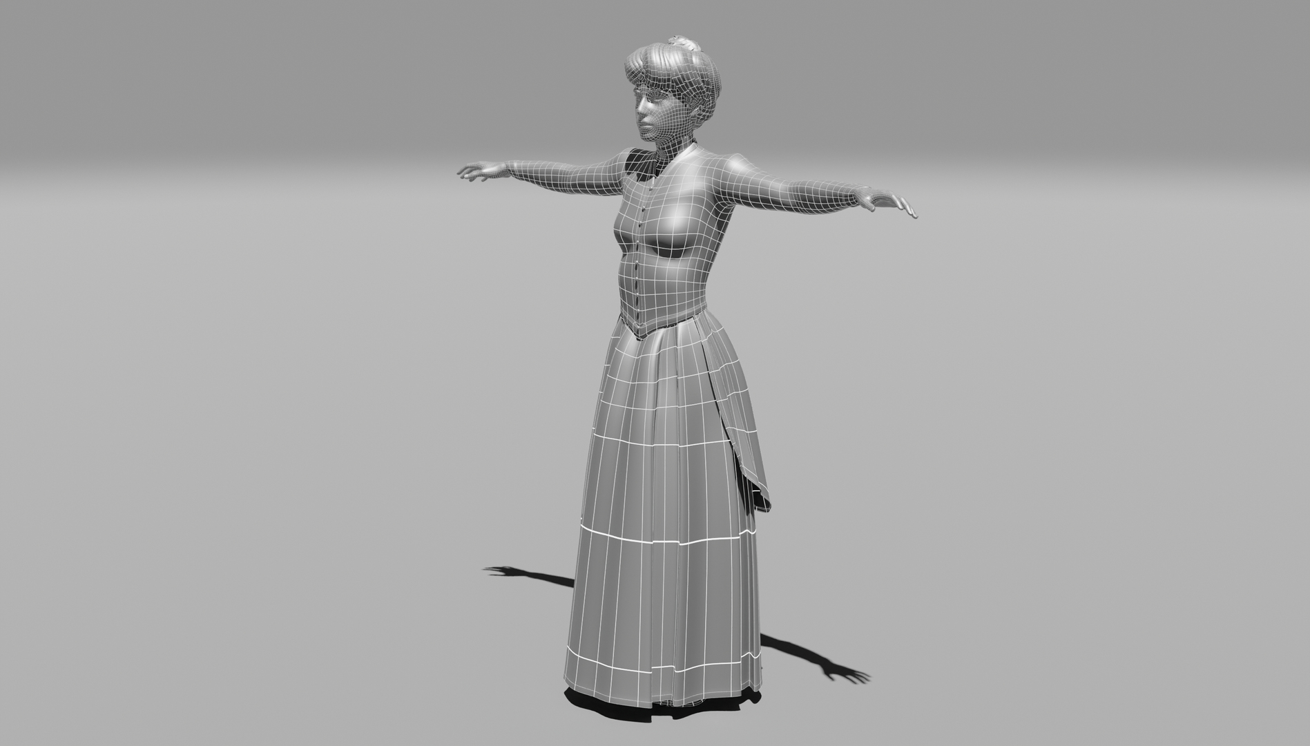 Victorian Female 01 - STATIC - One Model 3 Versions 3D - TurboSquid 2094723