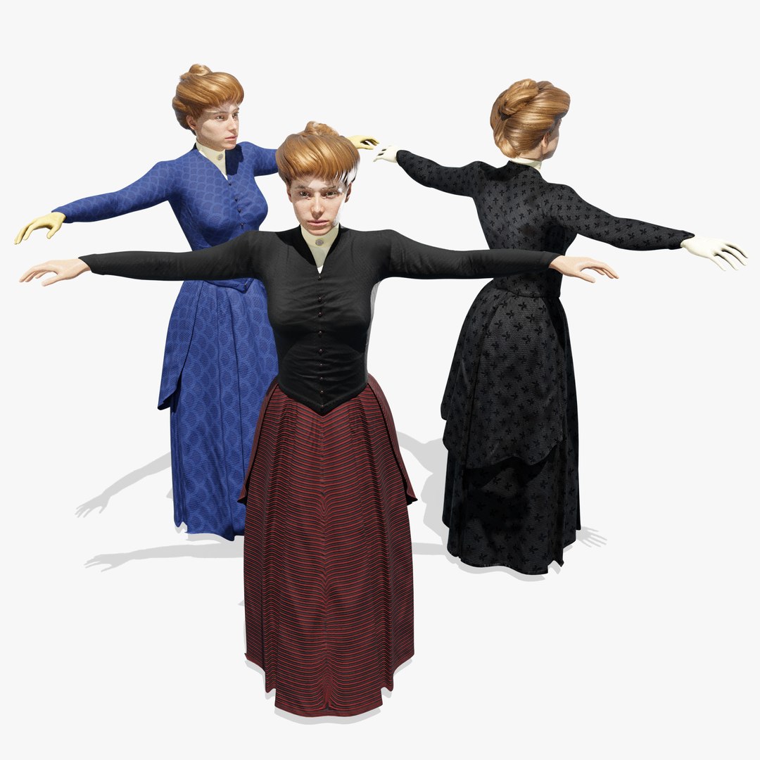 Victorian Female 01 - STATIC - One Model 3 Versions 3D - TurboSquid 2094723