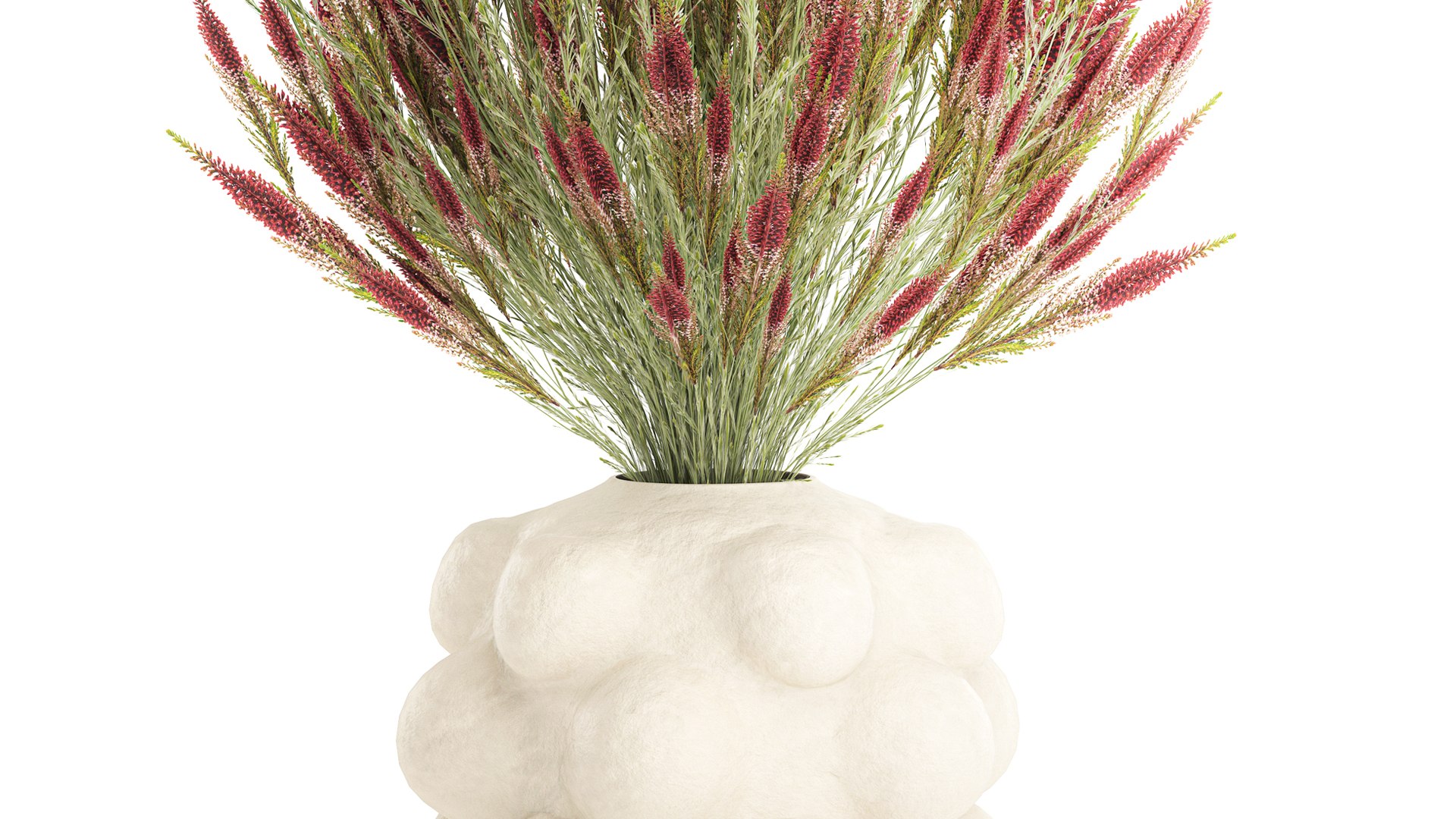 Beautiful Bouquet Of Wildflowers Calluna Heather Vase 3D Model ...