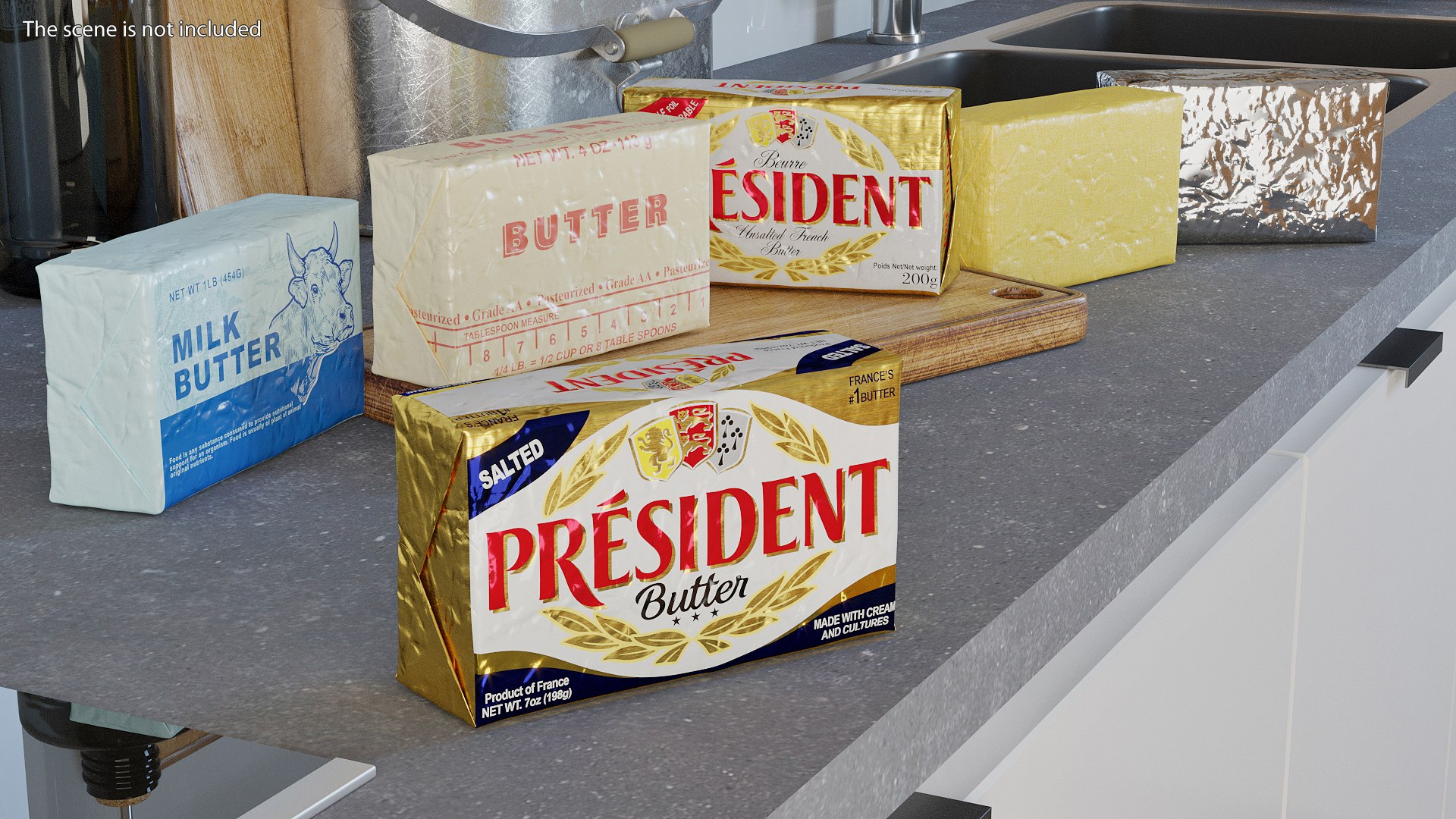 President Salted Butter 3D Model - TurboSquid 1723321