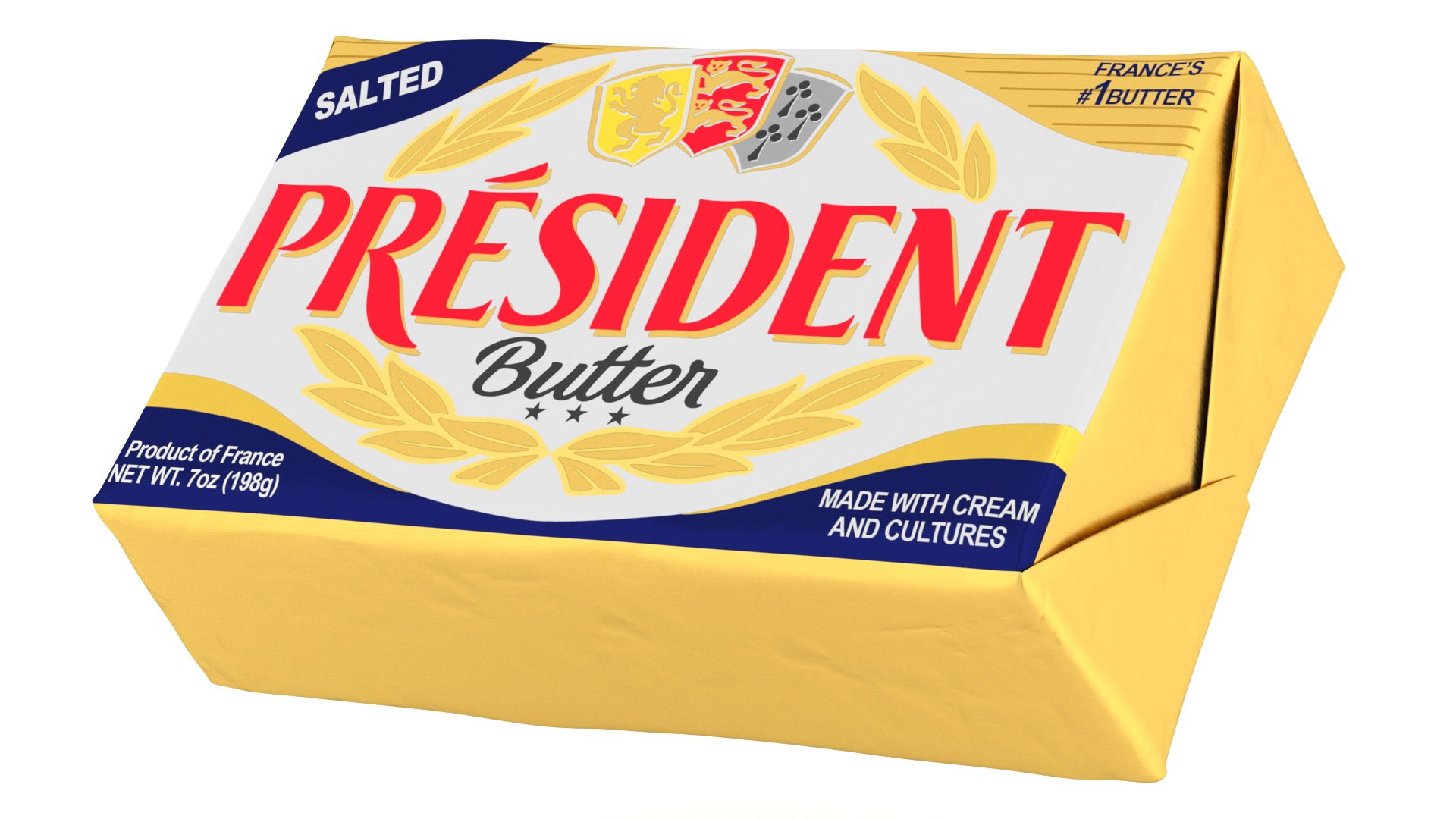 President Salted Butter 3D Model - TurboSquid 1723321