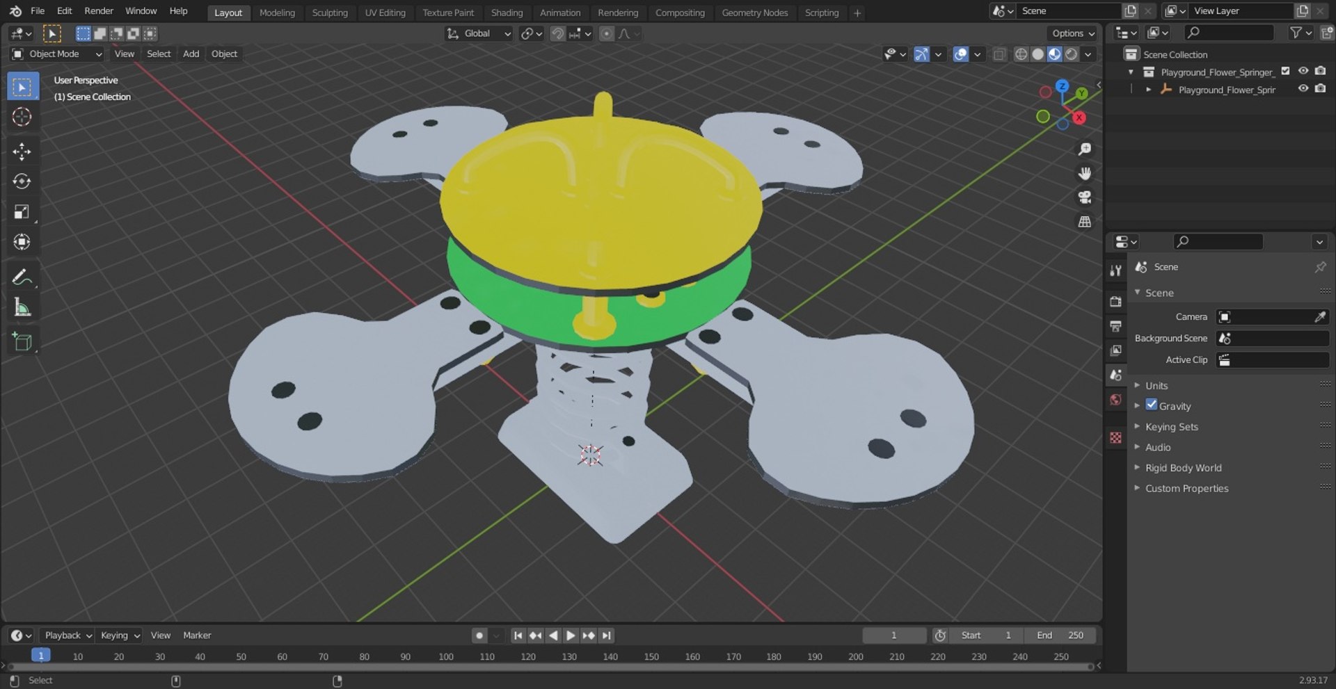 3D Playground Flower Springer model - TurboSquid 2073159