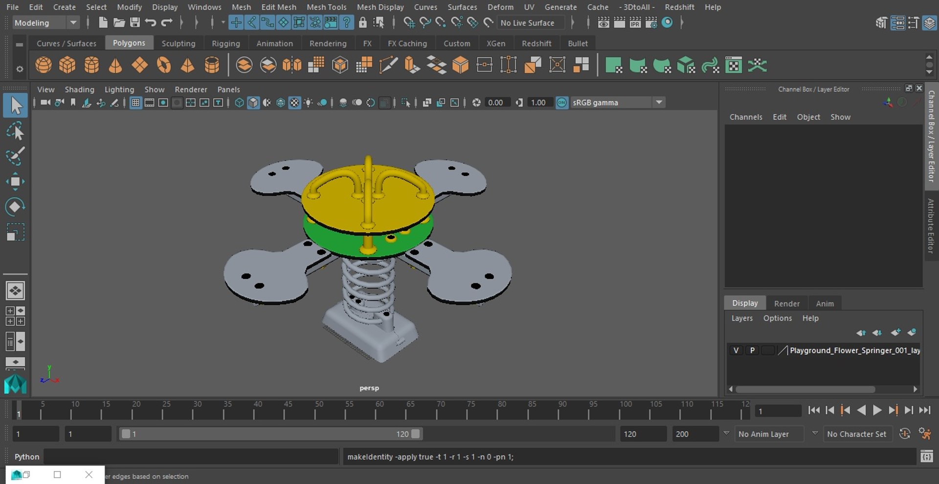 3D Playground Flower Springer model - TurboSquid 2073159
