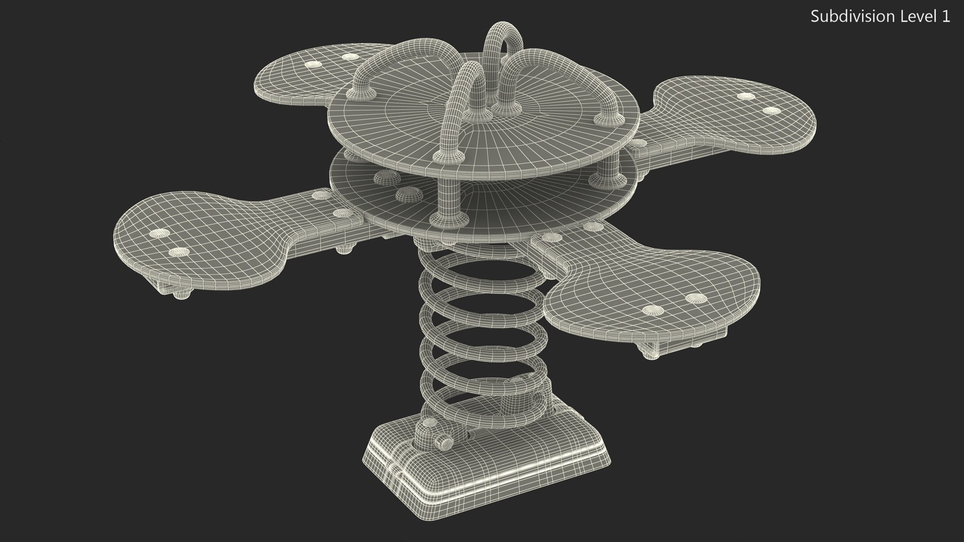 3D Playground Flower Springer Model - TurboSquid 2073159