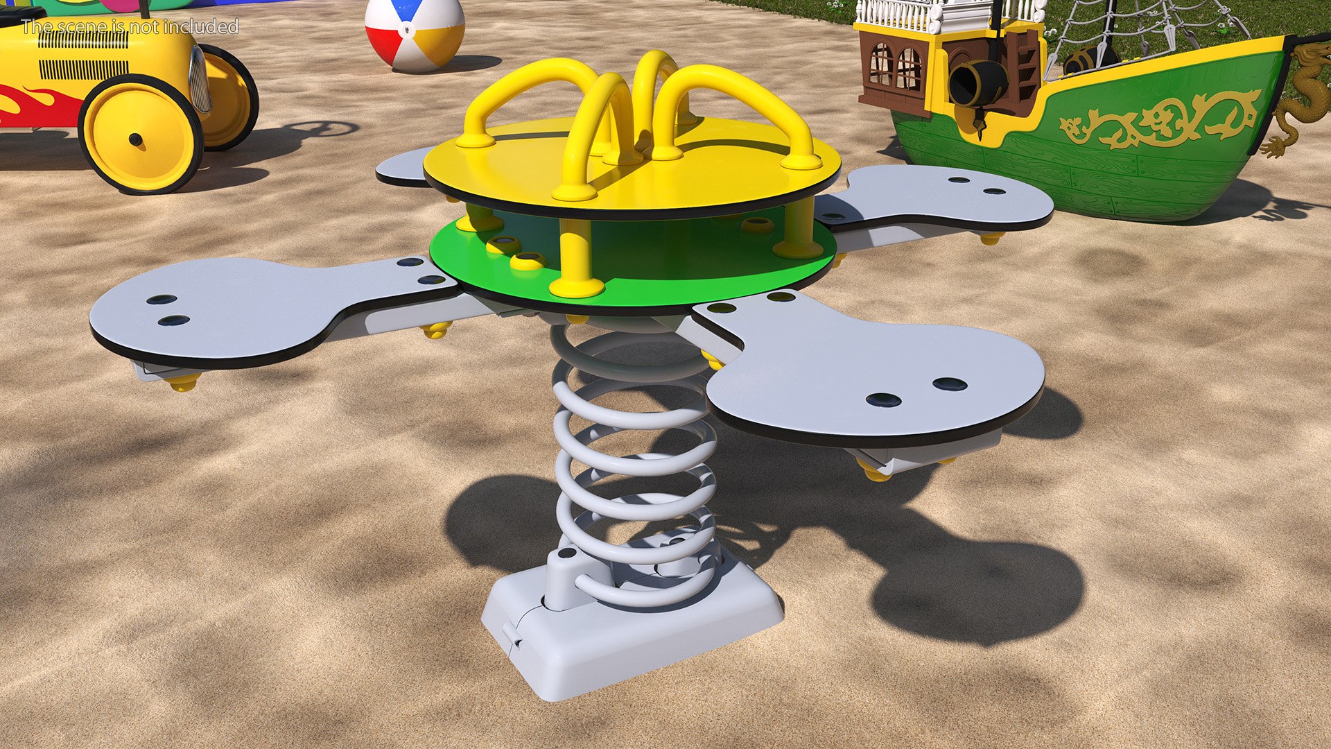 3D Playground Flower Springer Model - TurboSquid 2073159