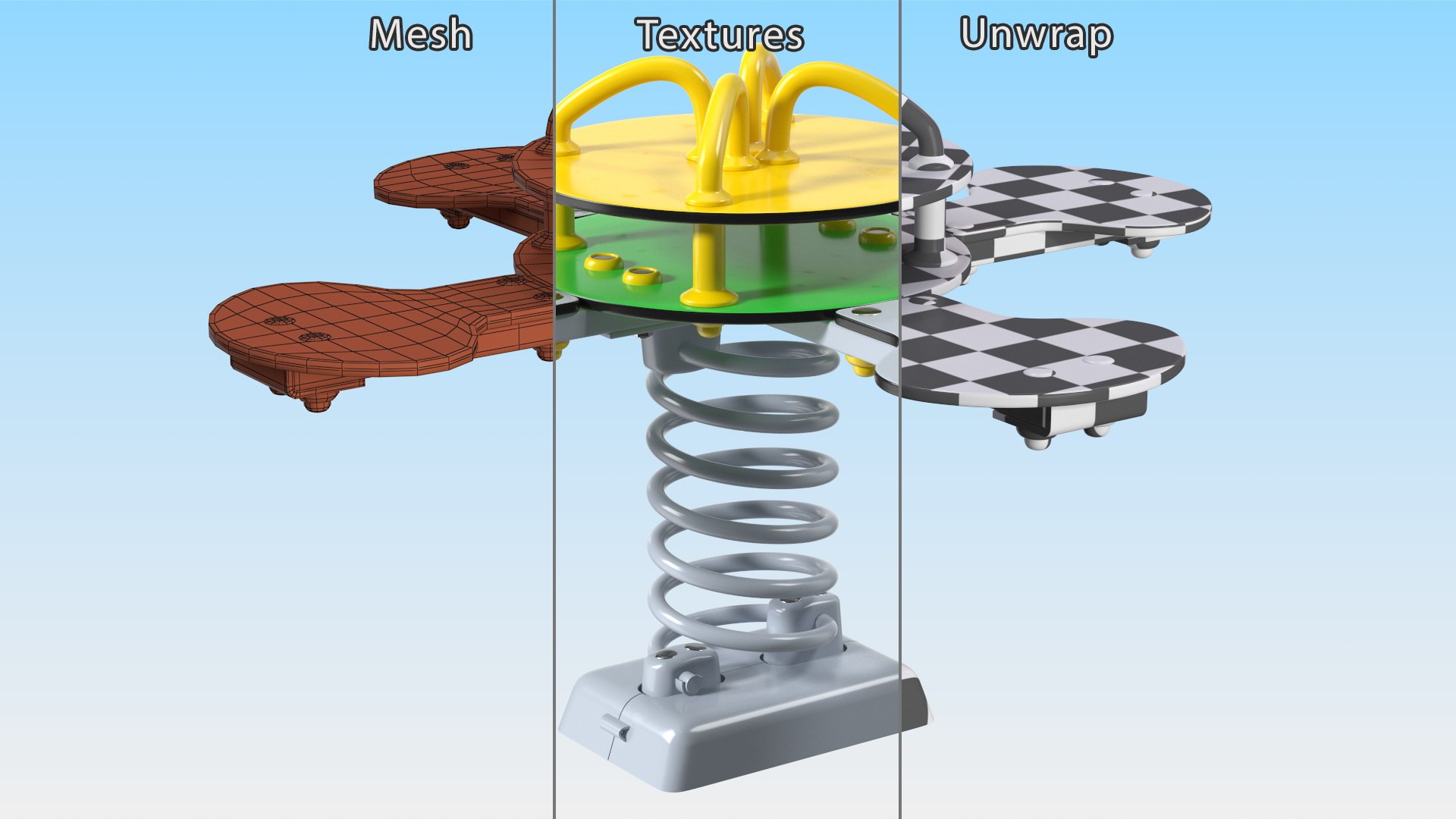 3D Playground Flower Springer Model - TurboSquid 2073159