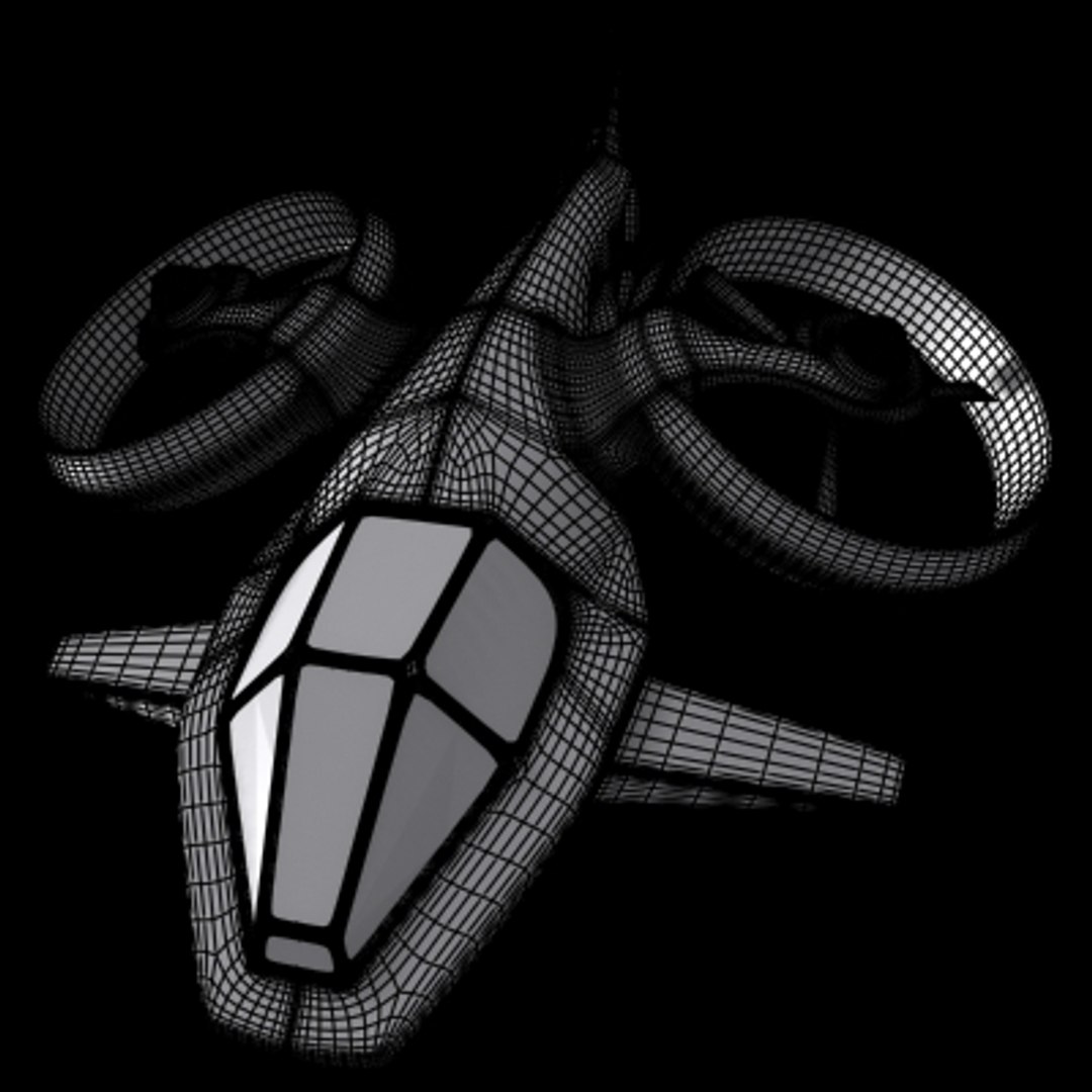 3d Science Fiction Helicopter Model