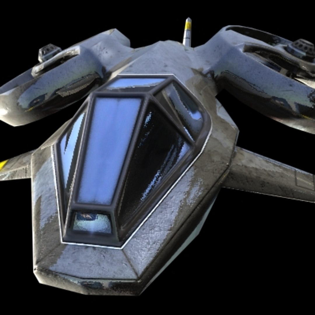3d Science Fiction Helicopter Model