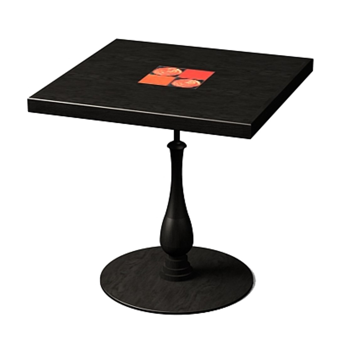 cafe table 3d model
