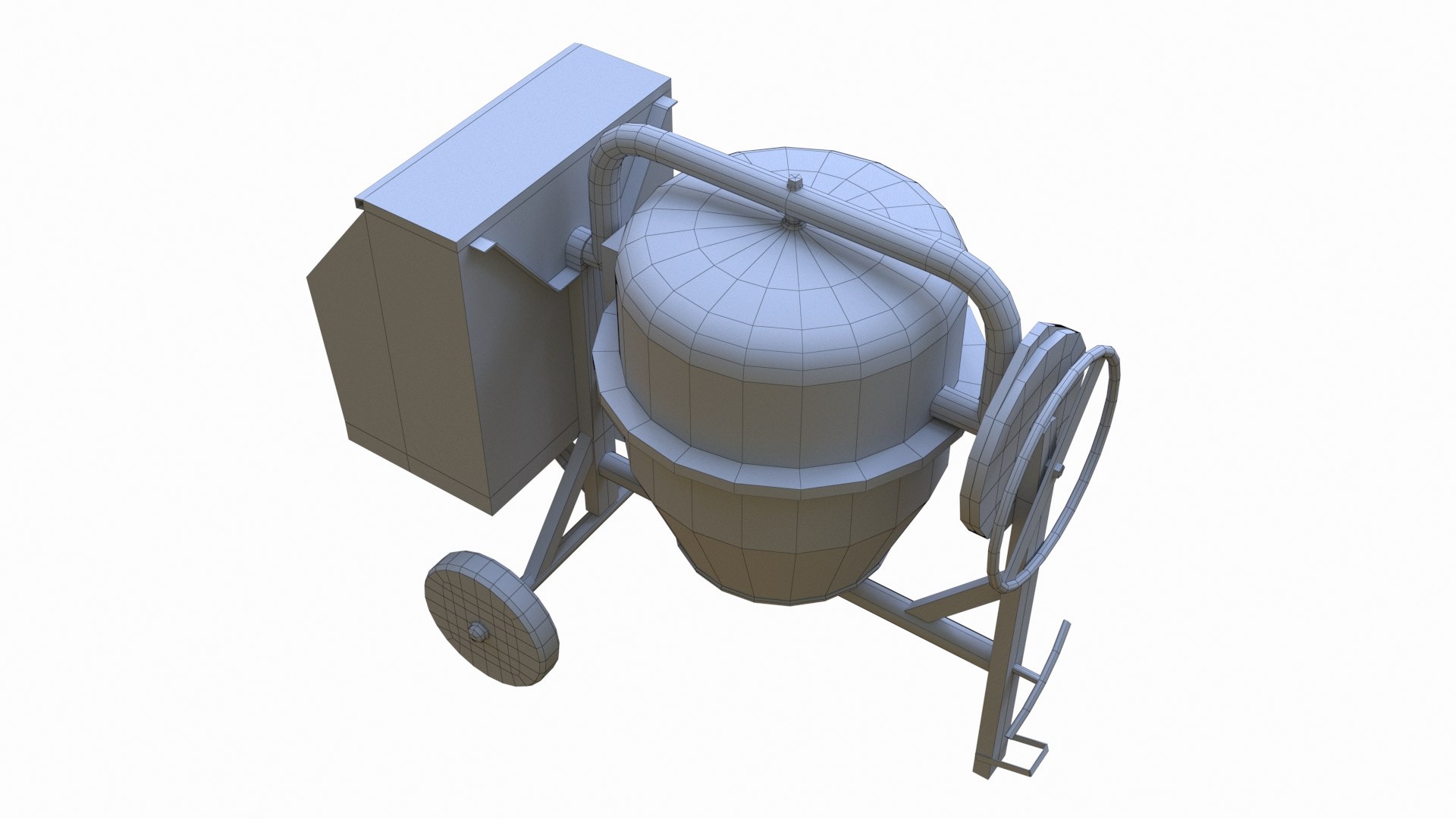 3D Concrete Mixer Model - TurboSquid 1653613