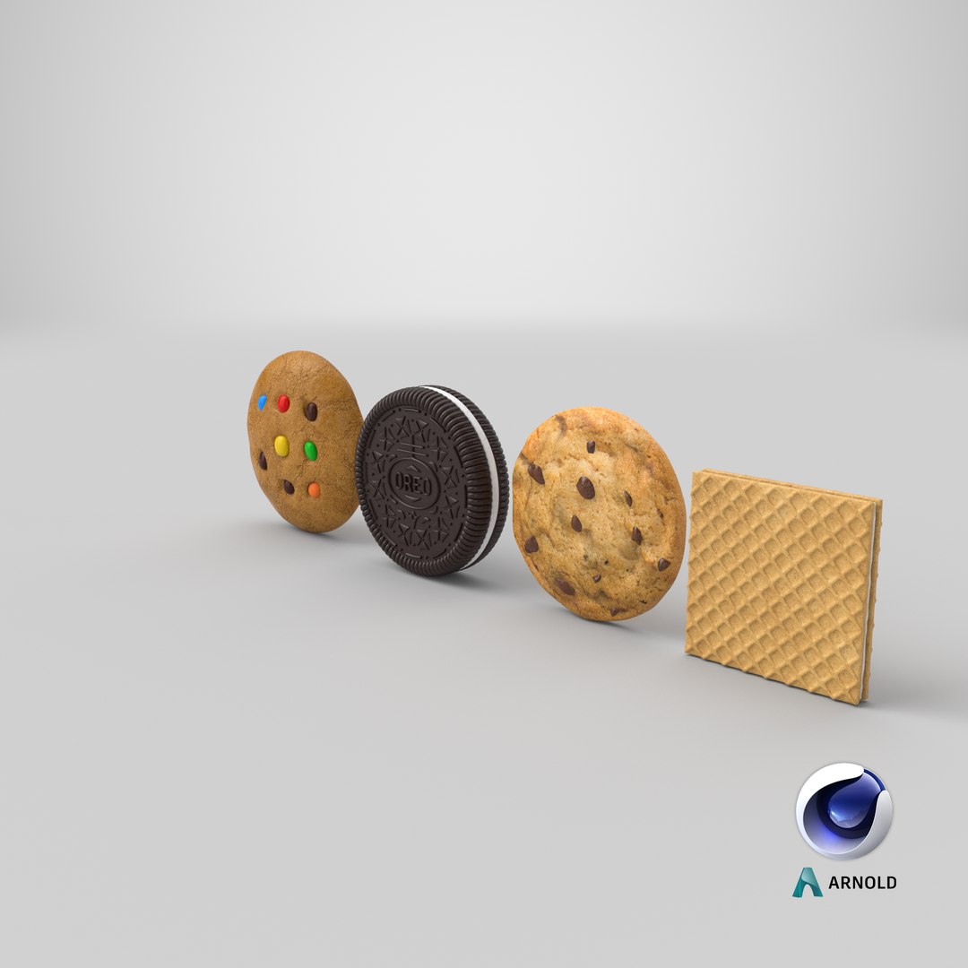 Cookies modeled 3D model - TurboSquid 1416924