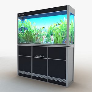 3D 3ds Max aquarium fish water
