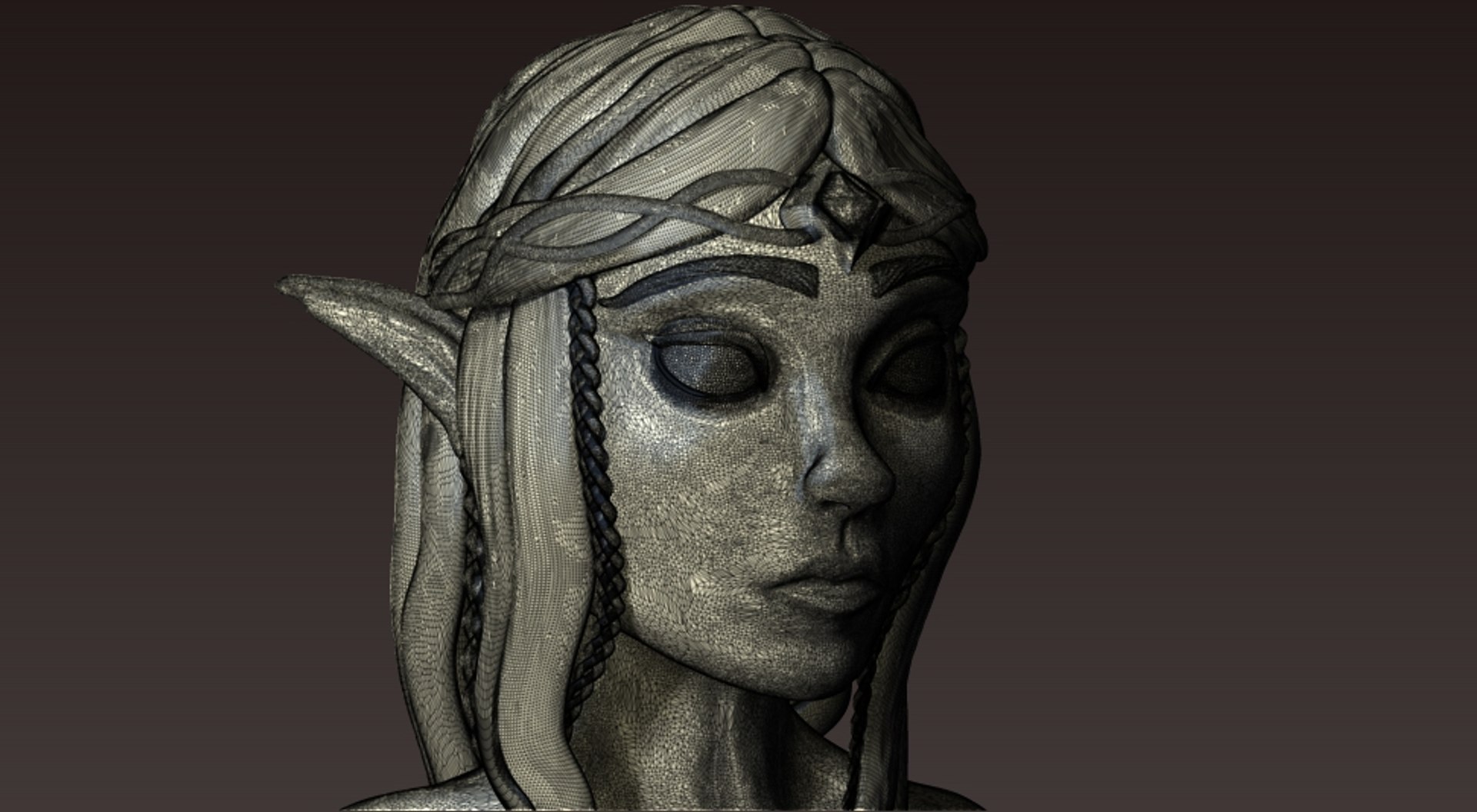 Blood Elf Bust 3D Model - TurboSquid 1722316
