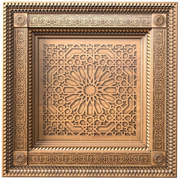 3D Ceiling in oriental style Arabic decorative ceiling 3D model ...
