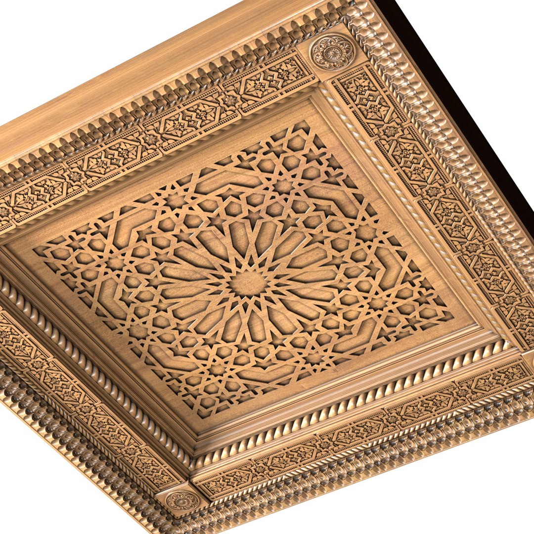3D Ceiling In Oriental Style Arabic Decorative Ceiling 3D Model ...