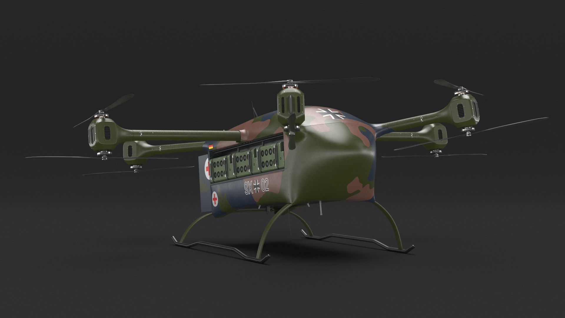 3D MEDEVAC Grille German Rescue Drone - TurboSquid 2326390