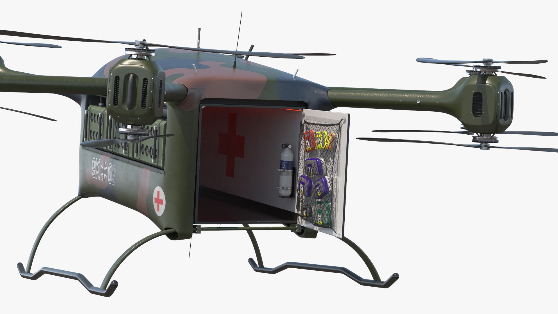 3D MEDEVAC Grille German Rescue Drone - TurboSquid 2326390