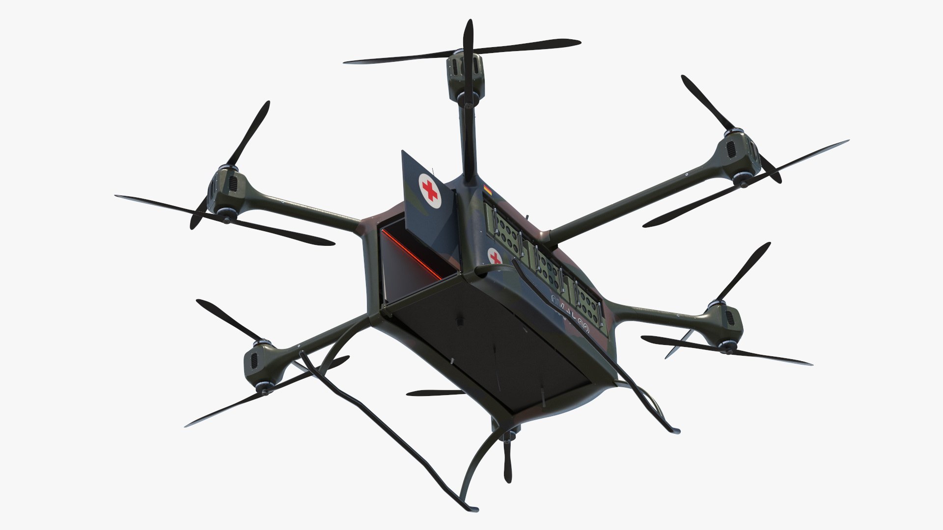 3D MEDEVAC Grille German Rescue Drone - TurboSquid 2326390
