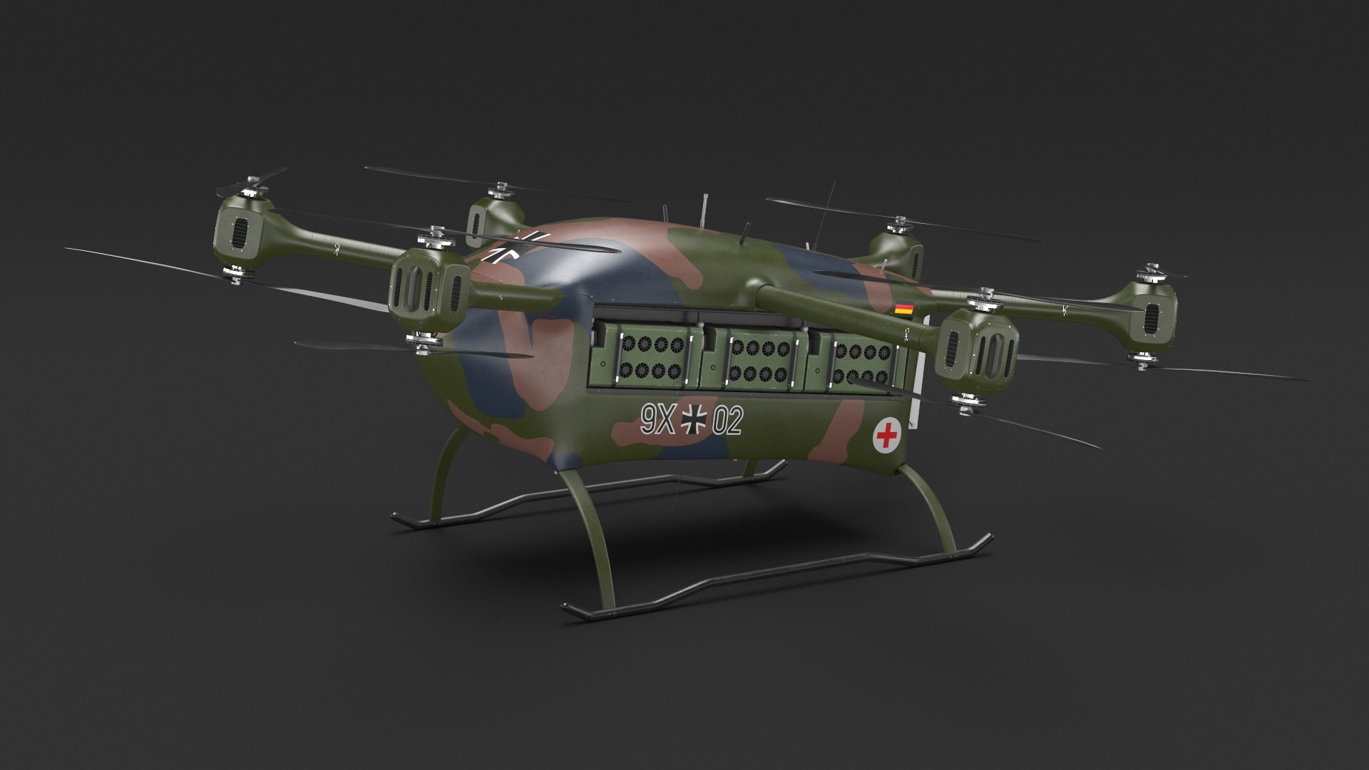 3D MEDEVAC Grille German Rescue Drone - TurboSquid 2326390