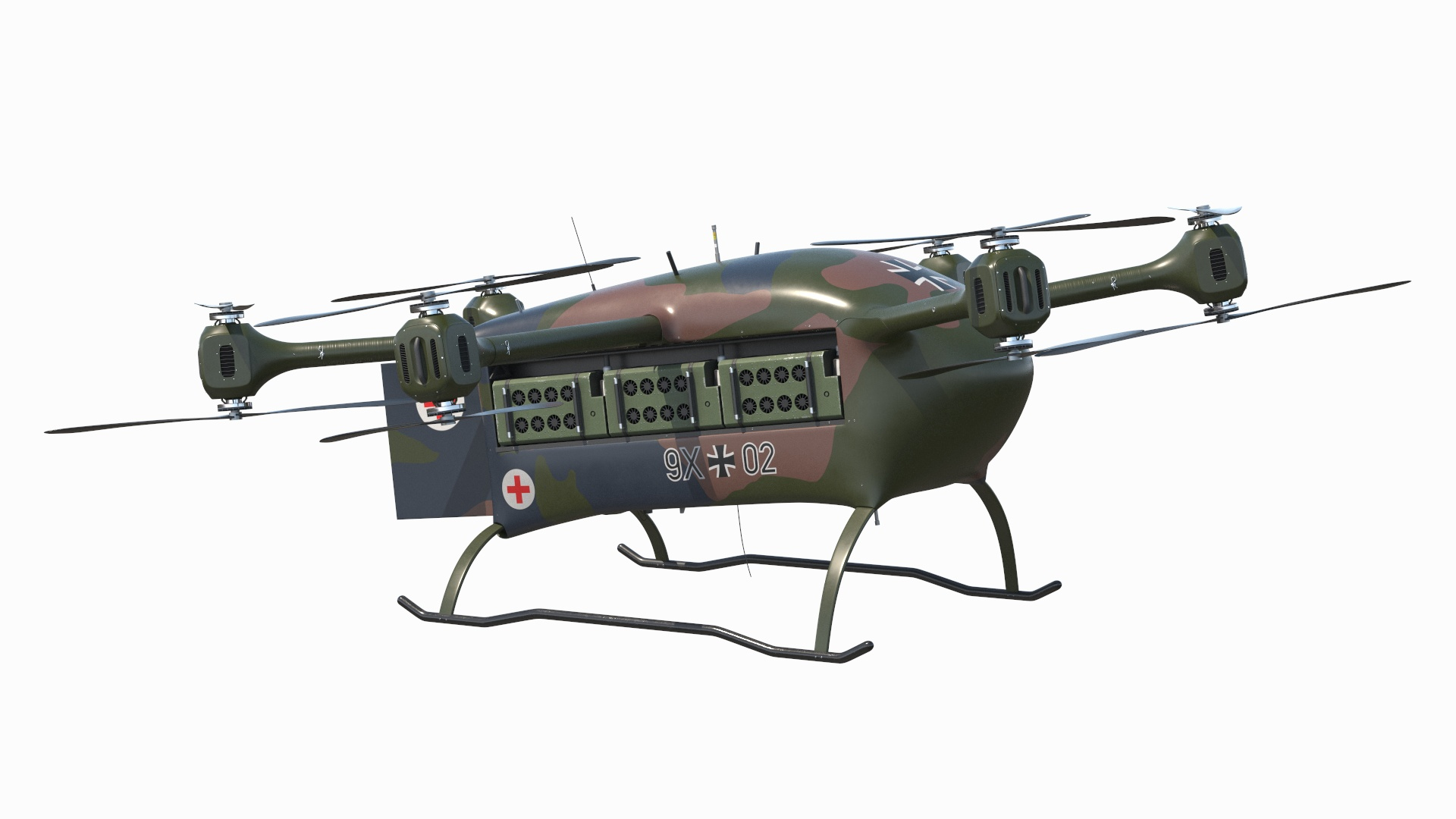 3D MEDEVAC Grille German Rescue Drone - TurboSquid 2326390