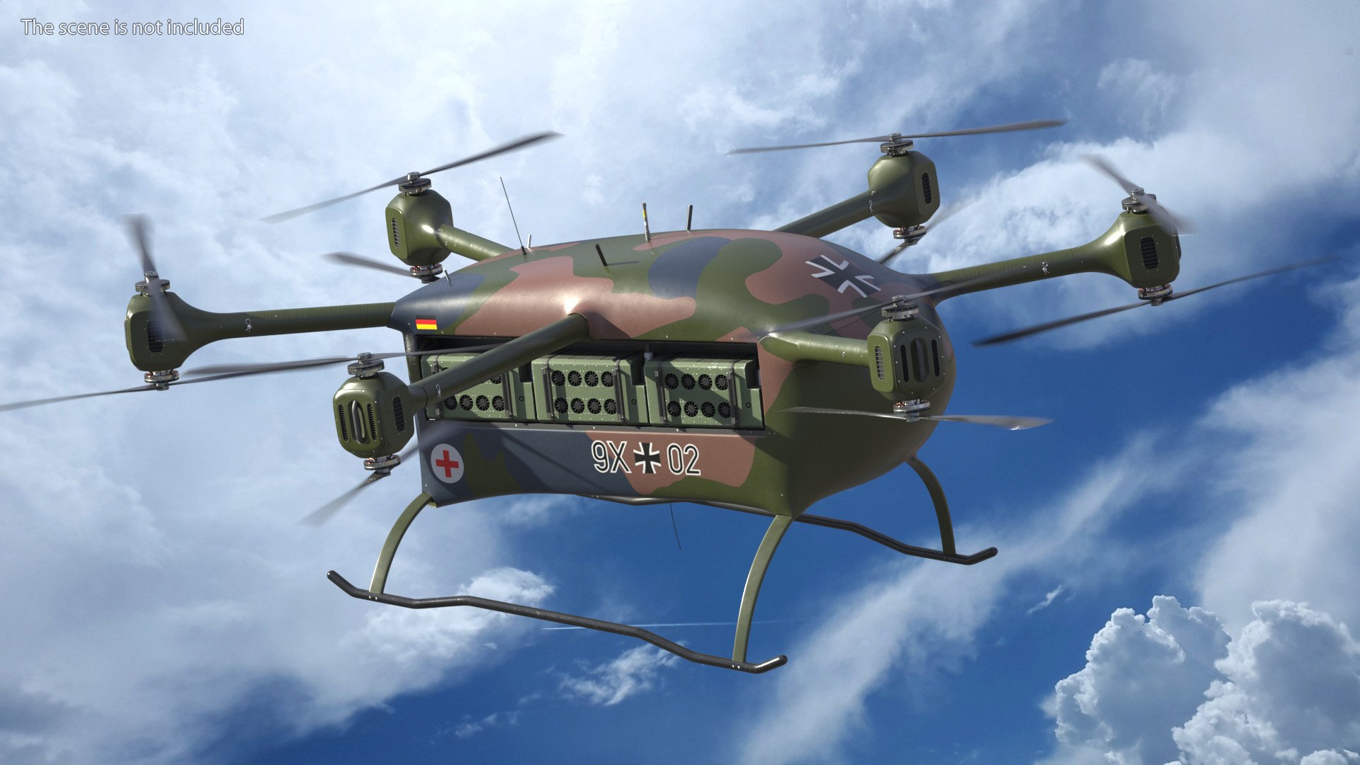 3D MEDEVAC Grille German Rescue Drone - TurboSquid 2326390
