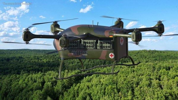 3D модель MEDEVAC Grille Немецкий спасательный дрон - TurboSquid 2326390