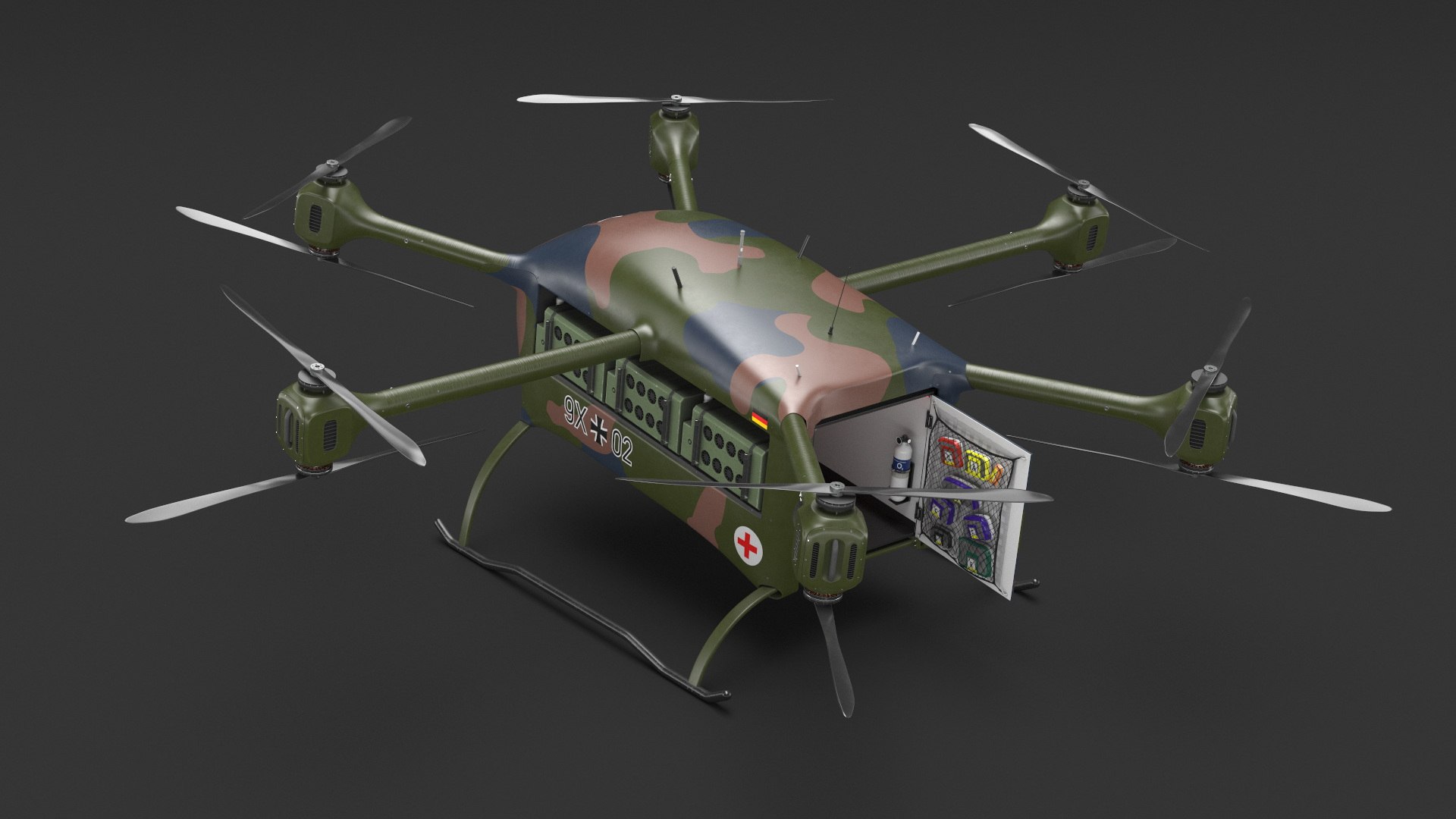 3D MEDEVAC Grille German Rescue Drone - TurboSquid 2326390