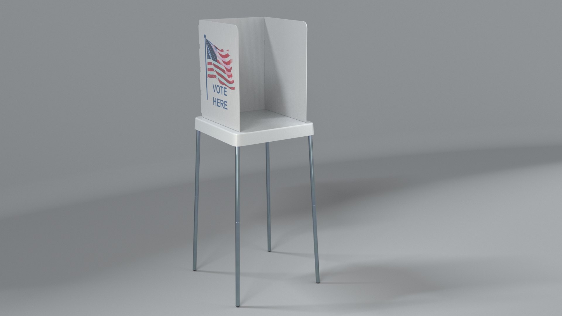 Voting Booth-United States 3D - TurboSquid 2277493