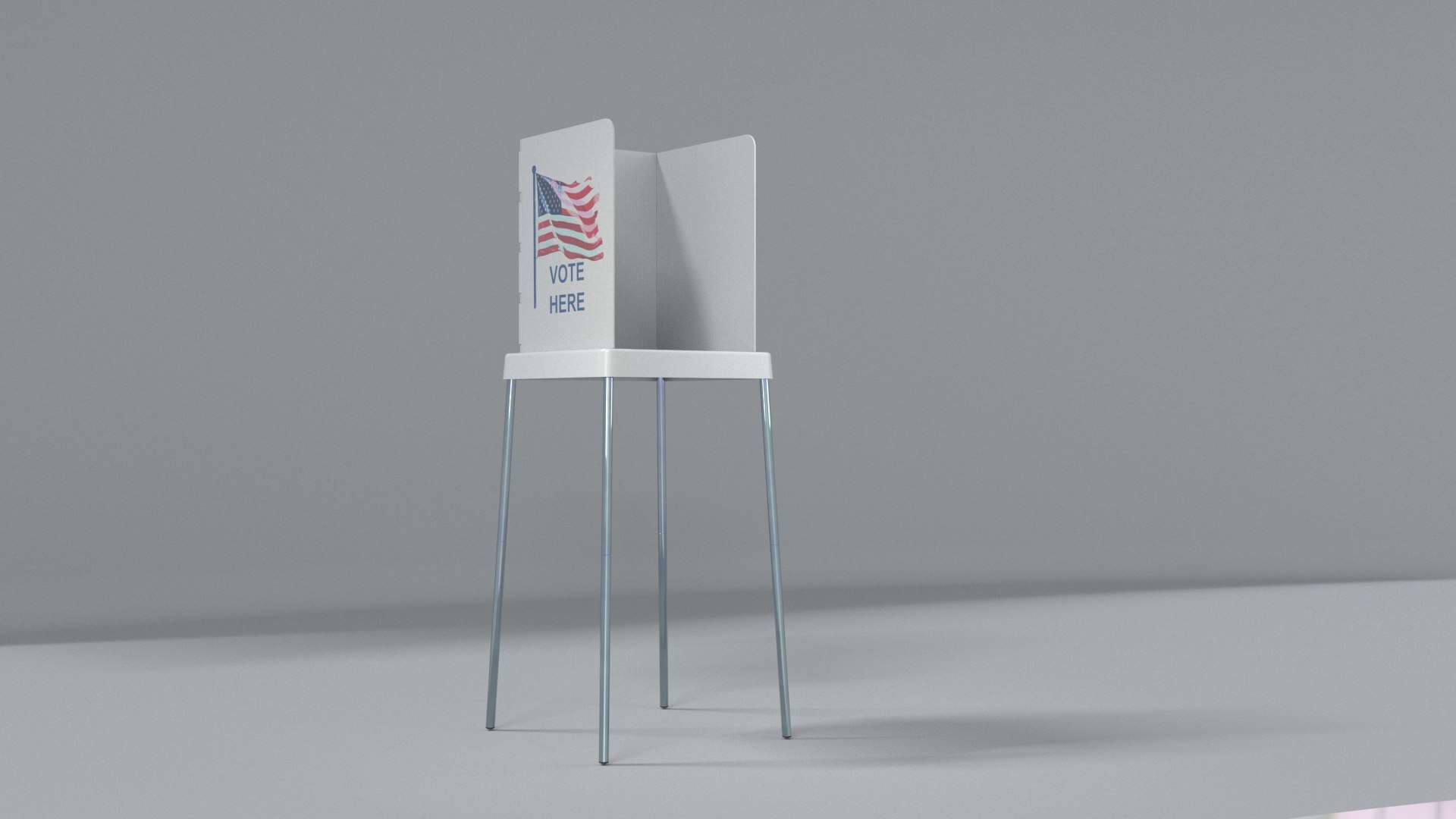 Voting Booth-United States 3D - TurboSquid 2277493