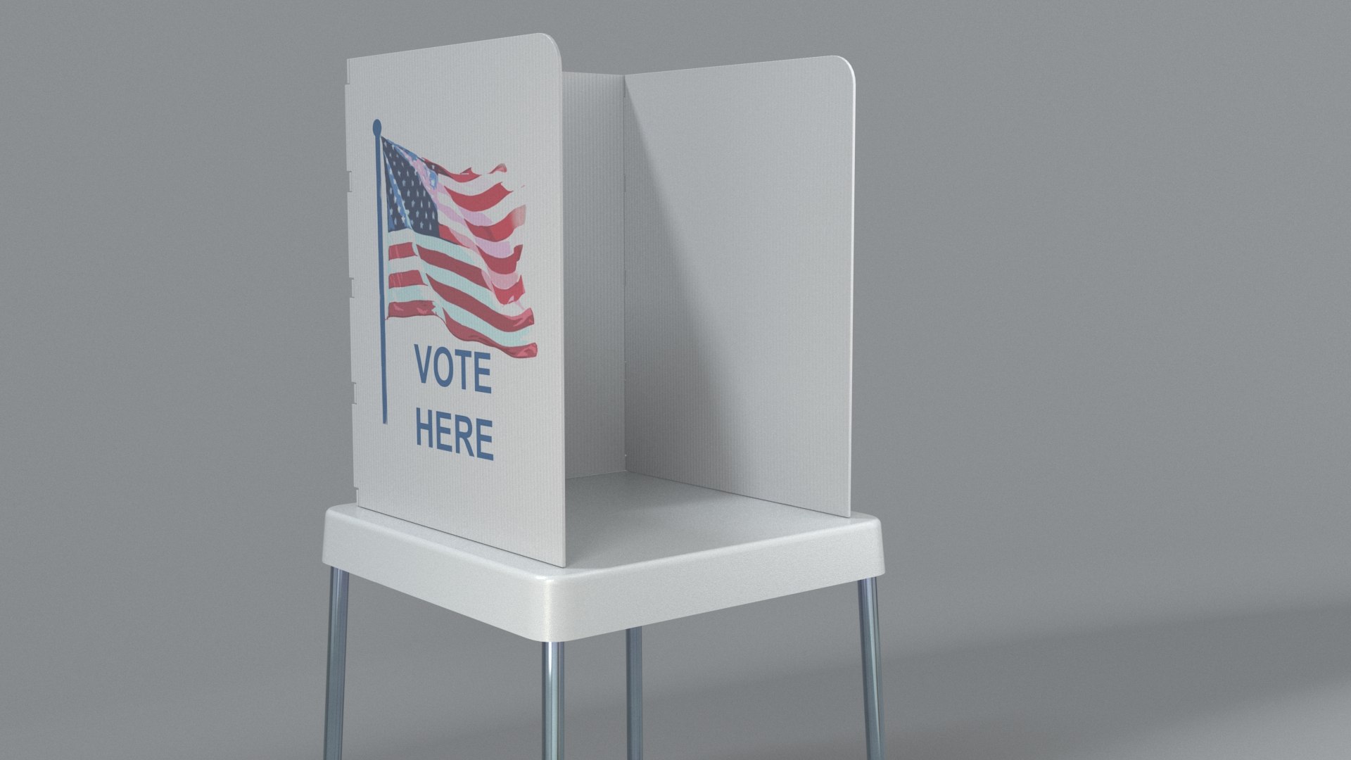 Voting Booth-United States 3D - TurboSquid 2277493