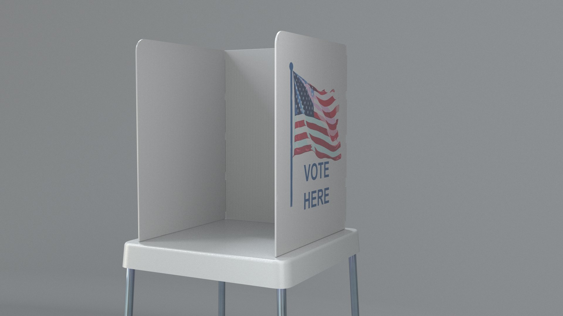 Voting Booth-United States 3D - TurboSquid 2277493