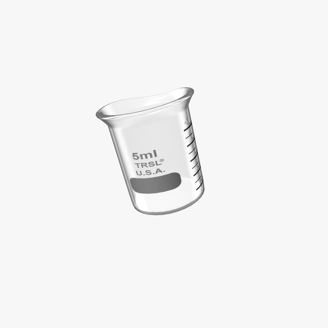 3d Model Of Laboratory Beakers