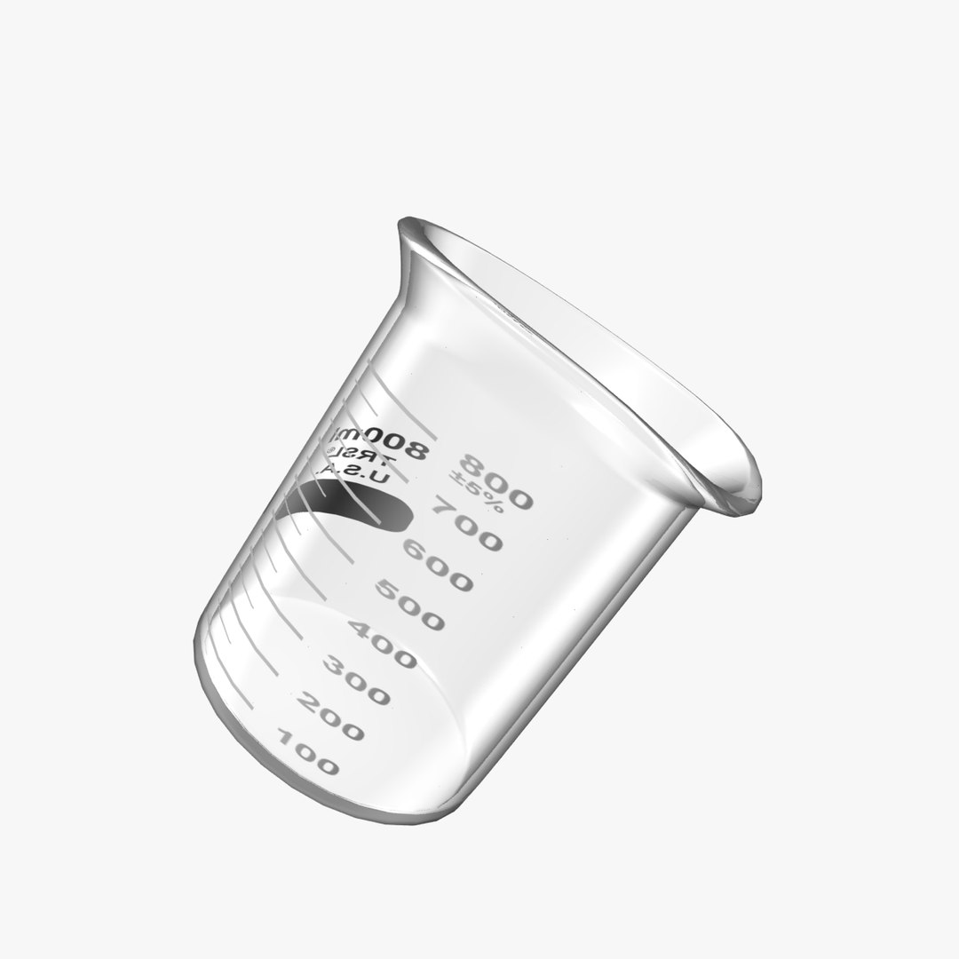 3d Model Of Laboratory Beakers