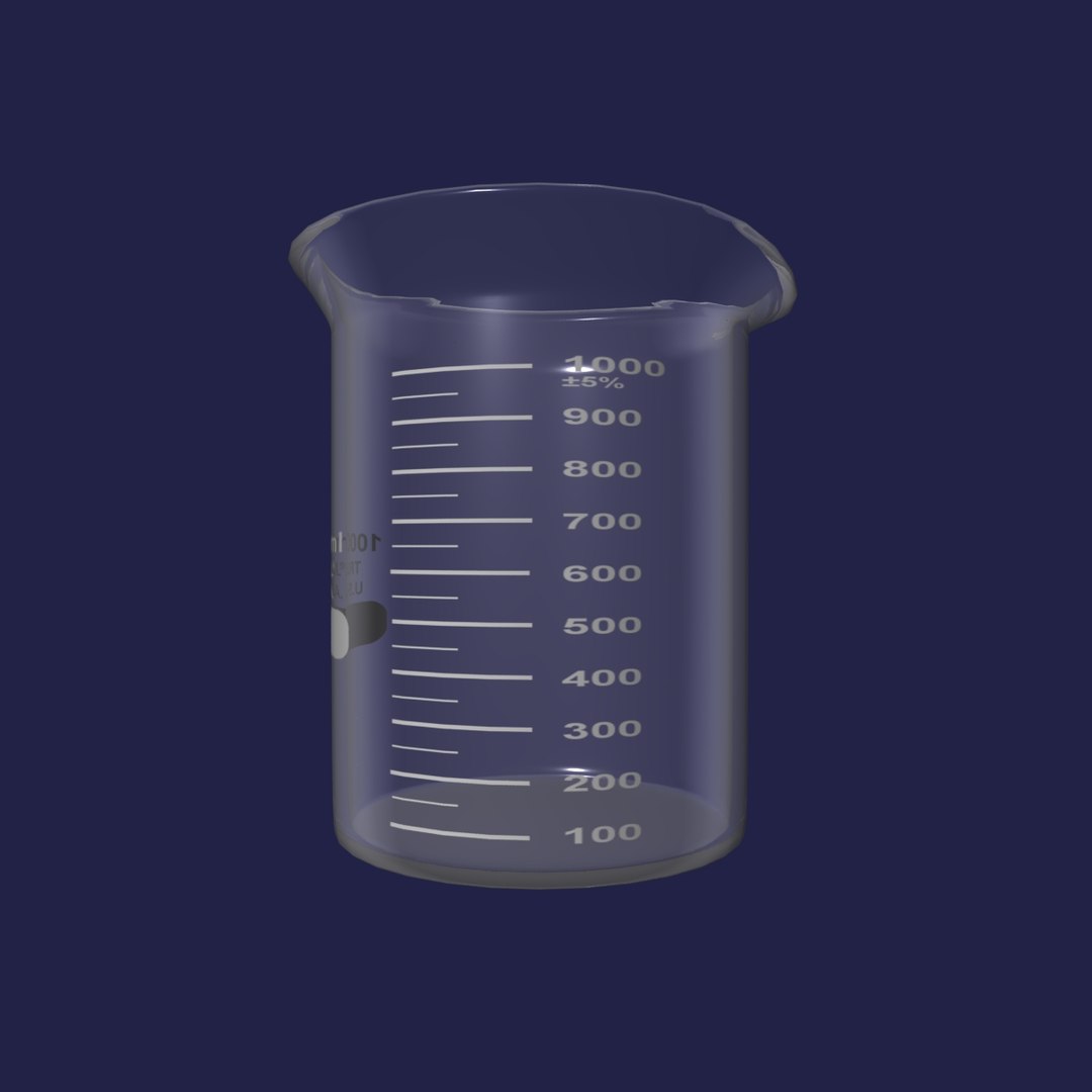 3d Model Of Laboratory Beakers
