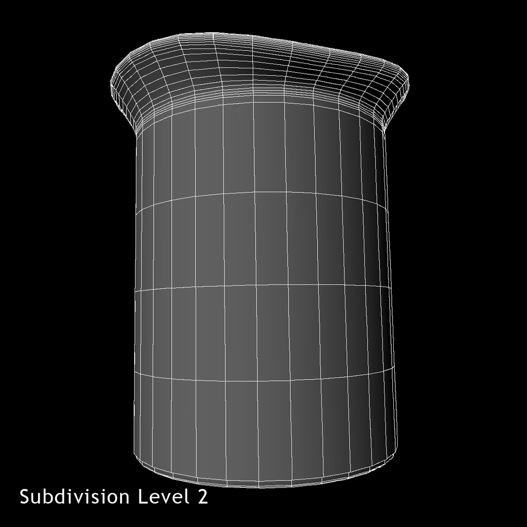 3d model of laboratory beakers