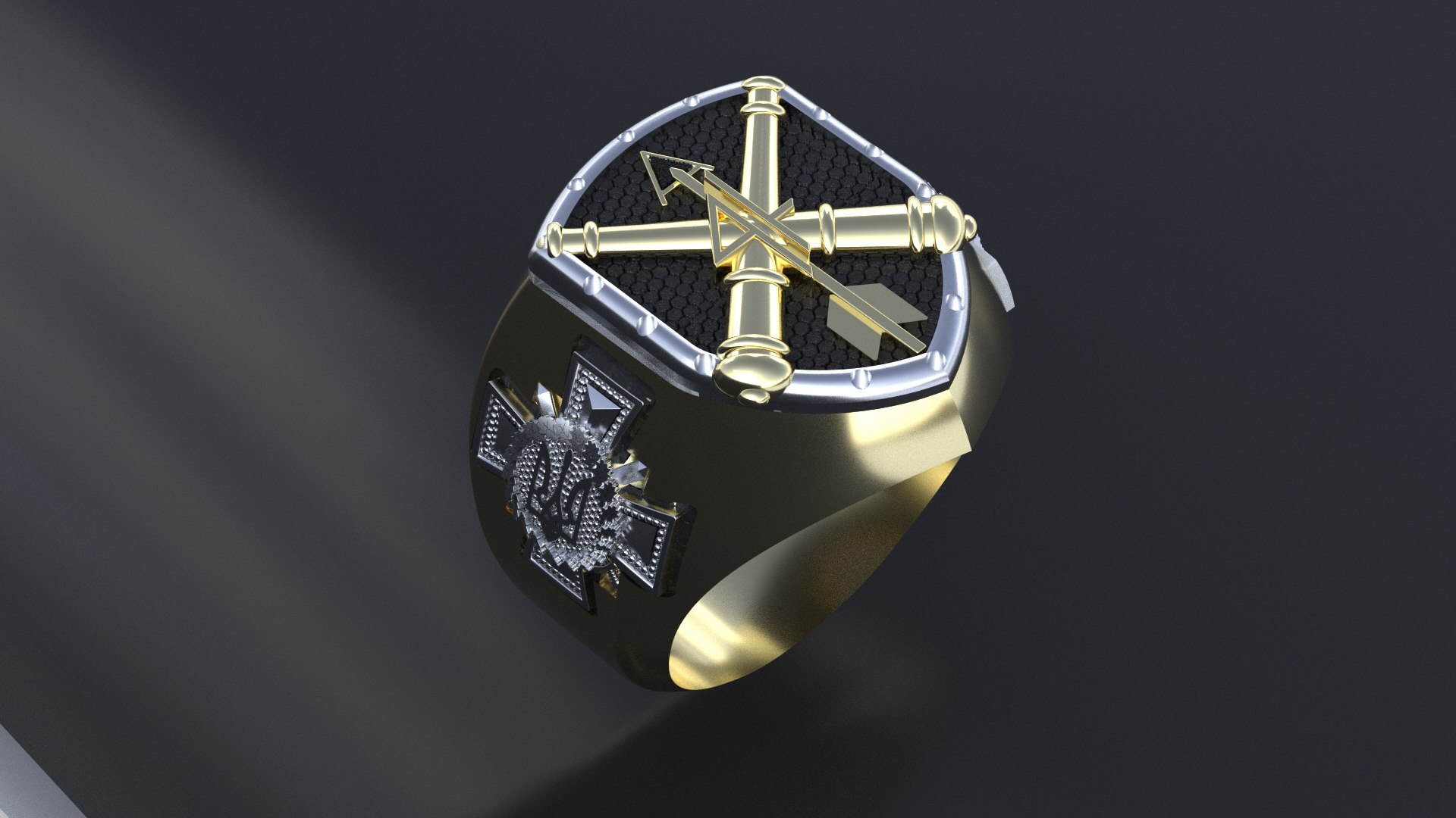 Ring With Symbols Of The Army Of Ukraine 3D Print Model Or Cnc Model 3D ...