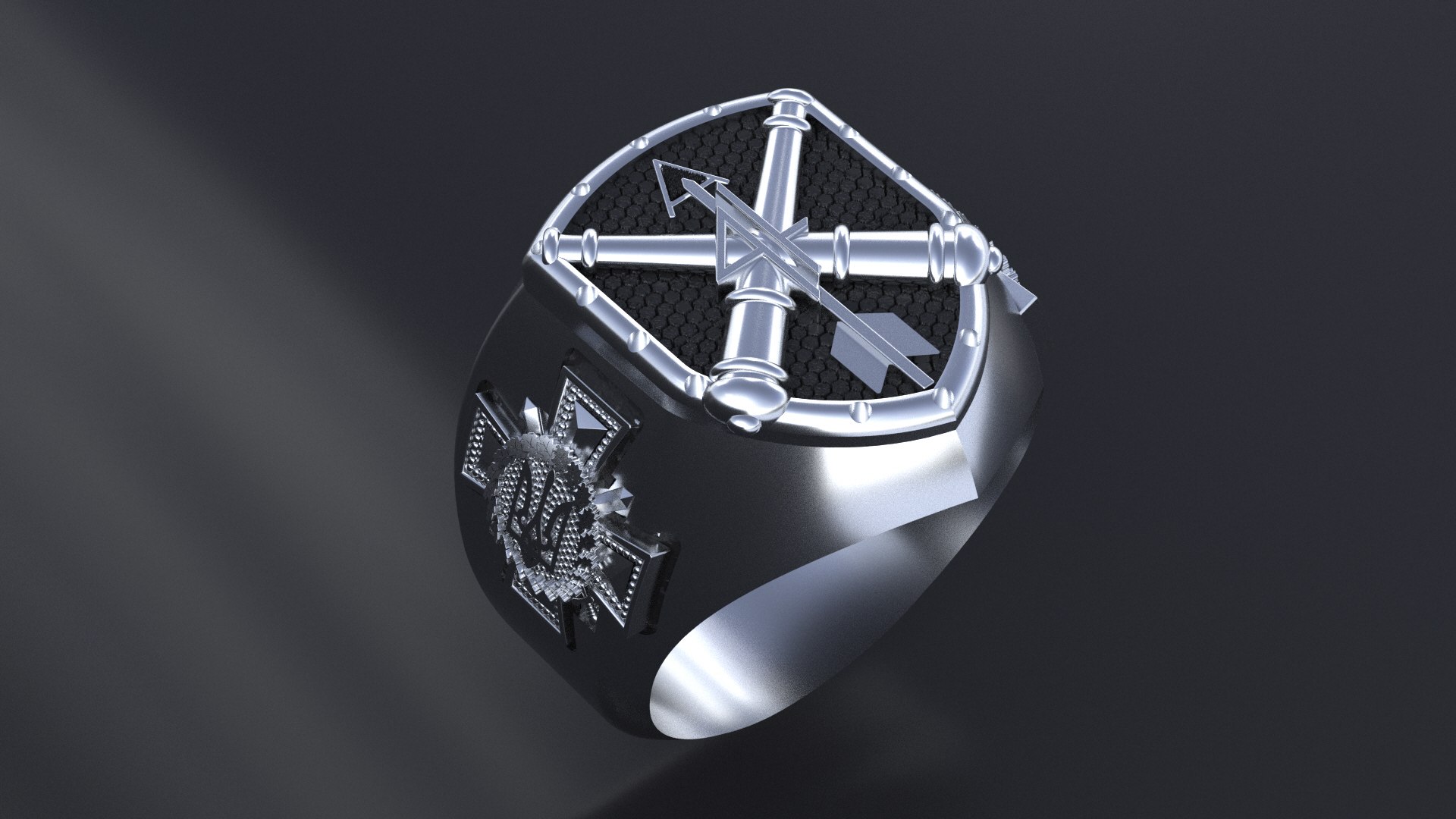 Ring With Symbols Of The Army Of Ukraine 3D Print Model Or Cnc Model 3D ...