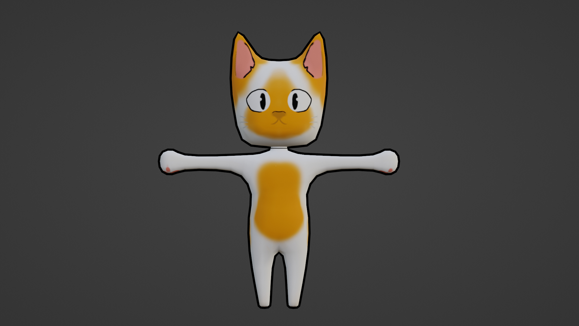3D ORANGE CUTE CAT TEXTURIZED AND ANIMATED - TurboSquid 2221590