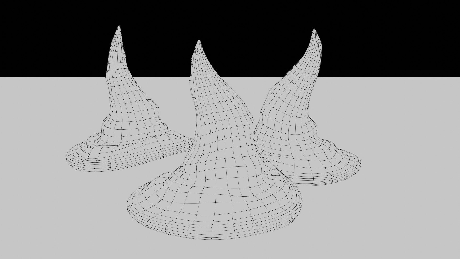 3D Model 3 Wizards And Witch Hats With Different Pbr Textures ...