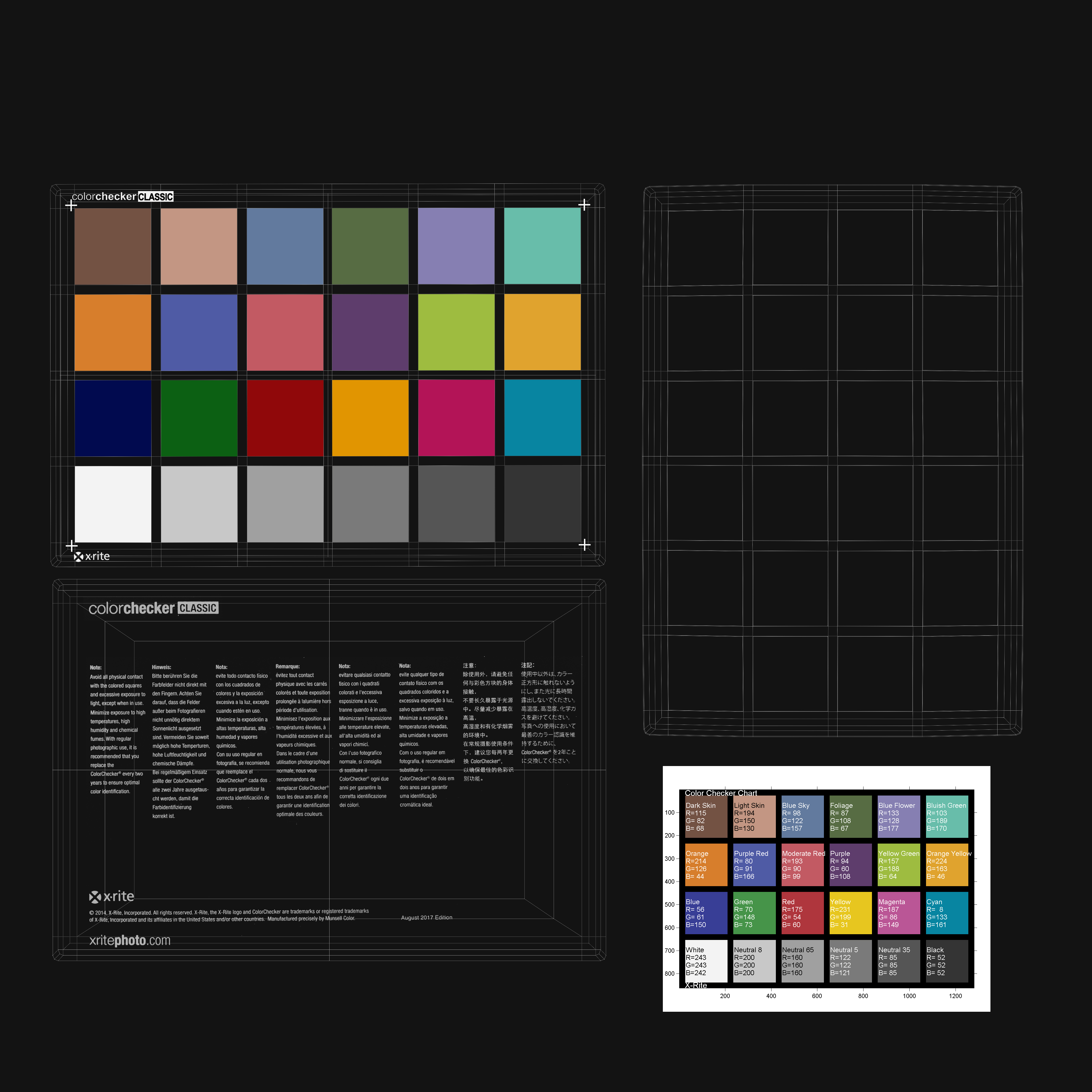 Color Checker with Chrome and Grey Ball 3D model - TurboSquid 1751137