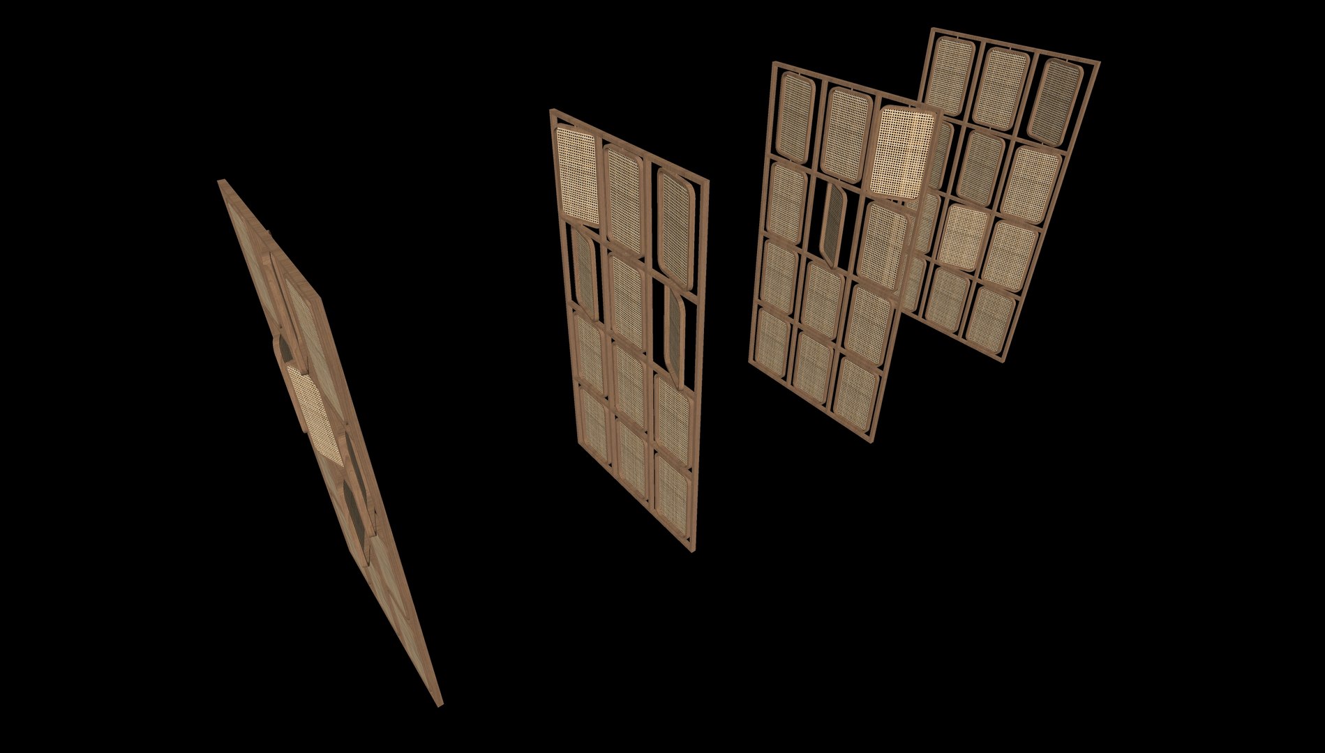 3D Modern Southeast Asian Restaurant Booth Partition Screen ...