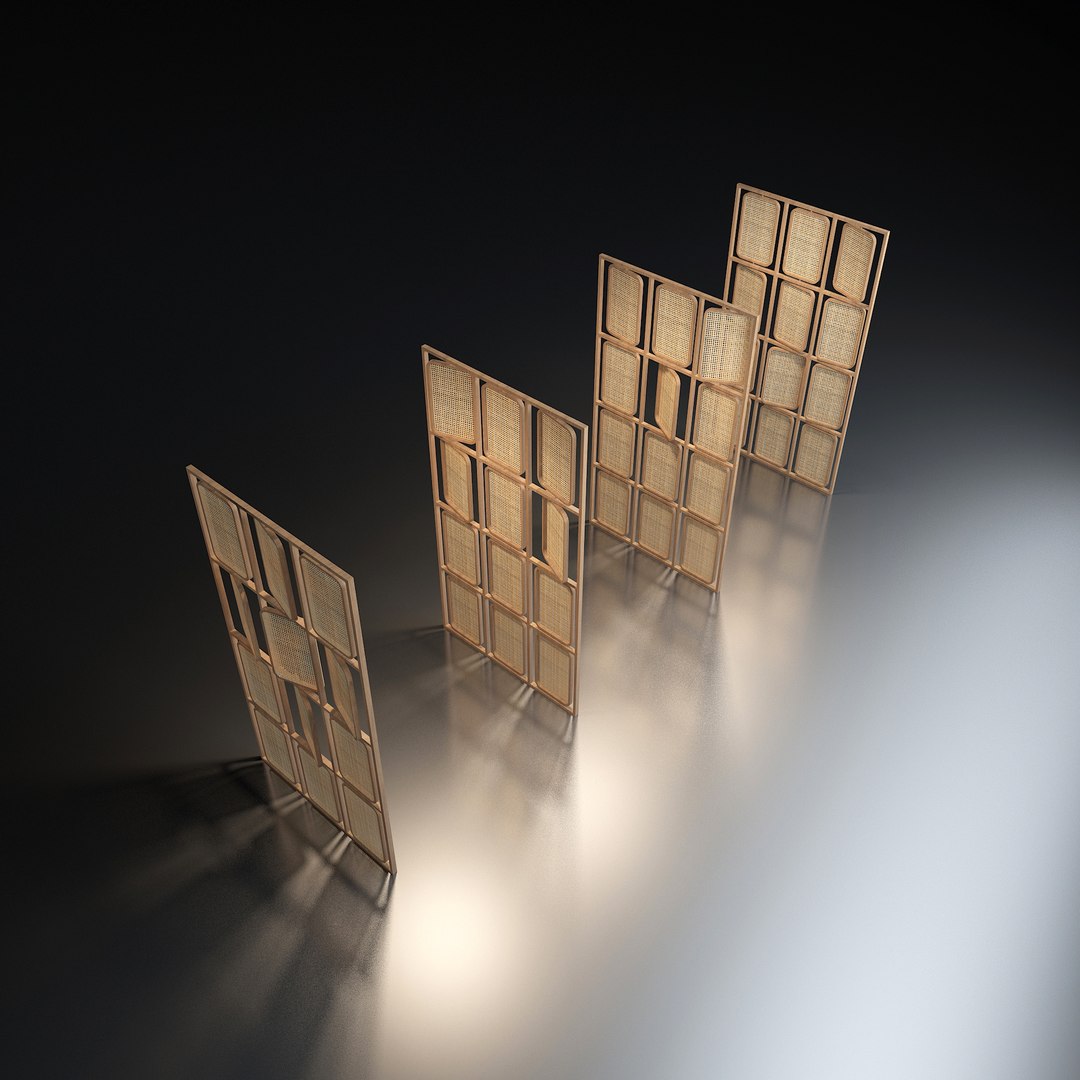 3D Modern Southeast Asian Restaurant Booth Partition Screen ...