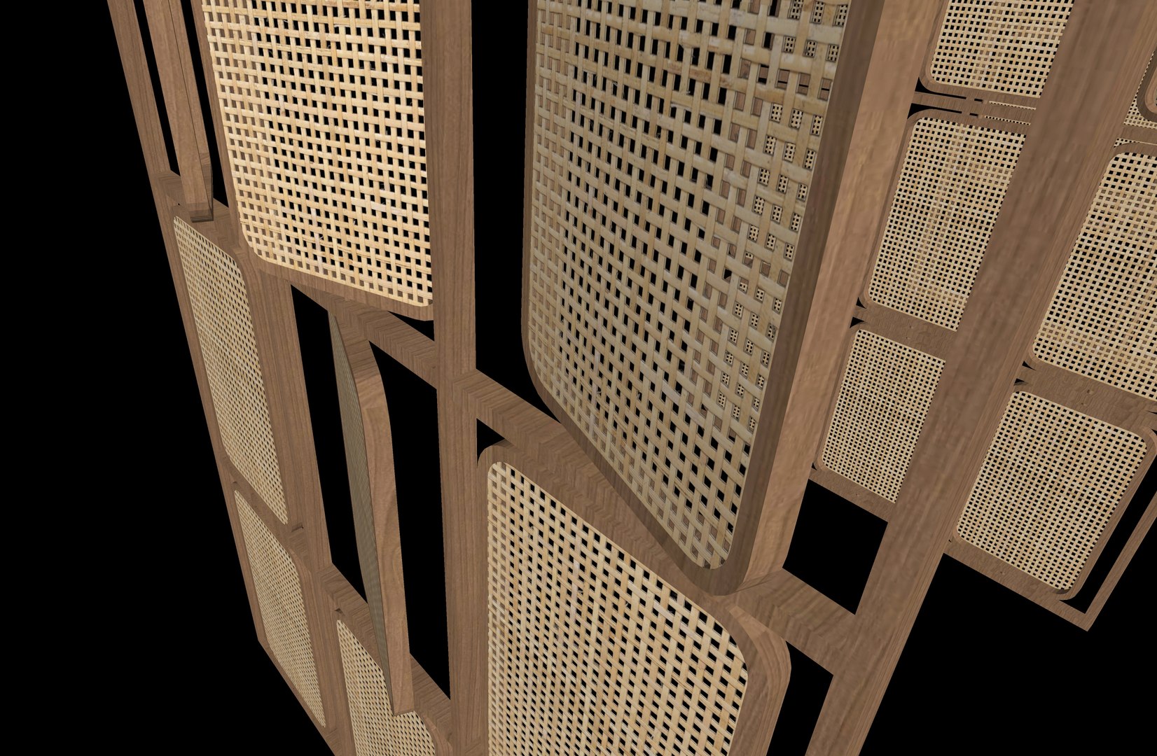 3D Modern Southeast Asian Restaurant Booth Partition Screen ...