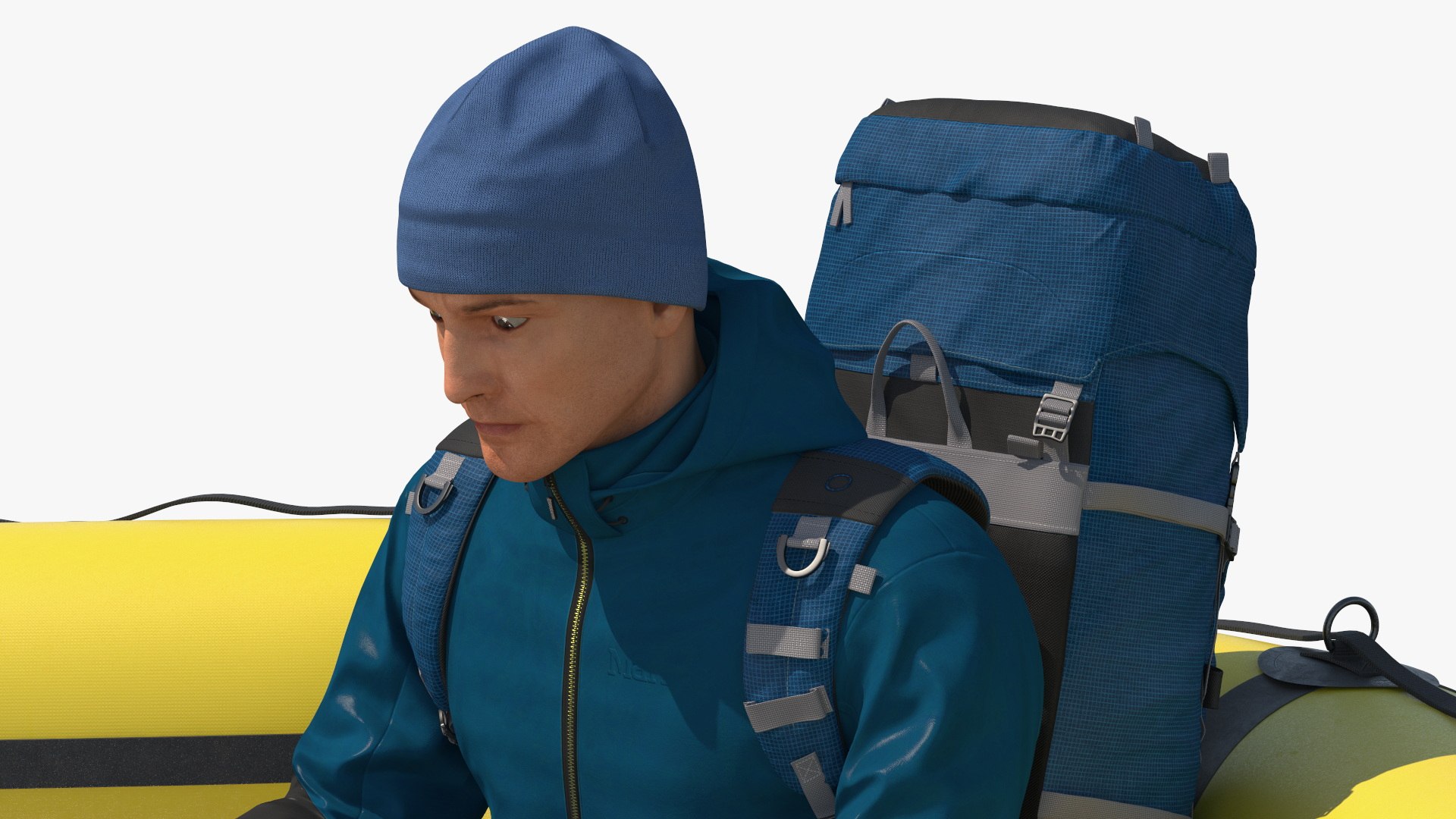 3D Advanced Life Raft With Tourist Inside Model - TurboSquid 2302294